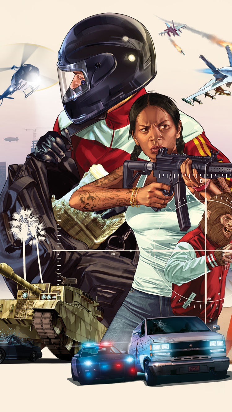 Video Game Grand Theft Auto V, 750x1334 Phone HD Wallpaper