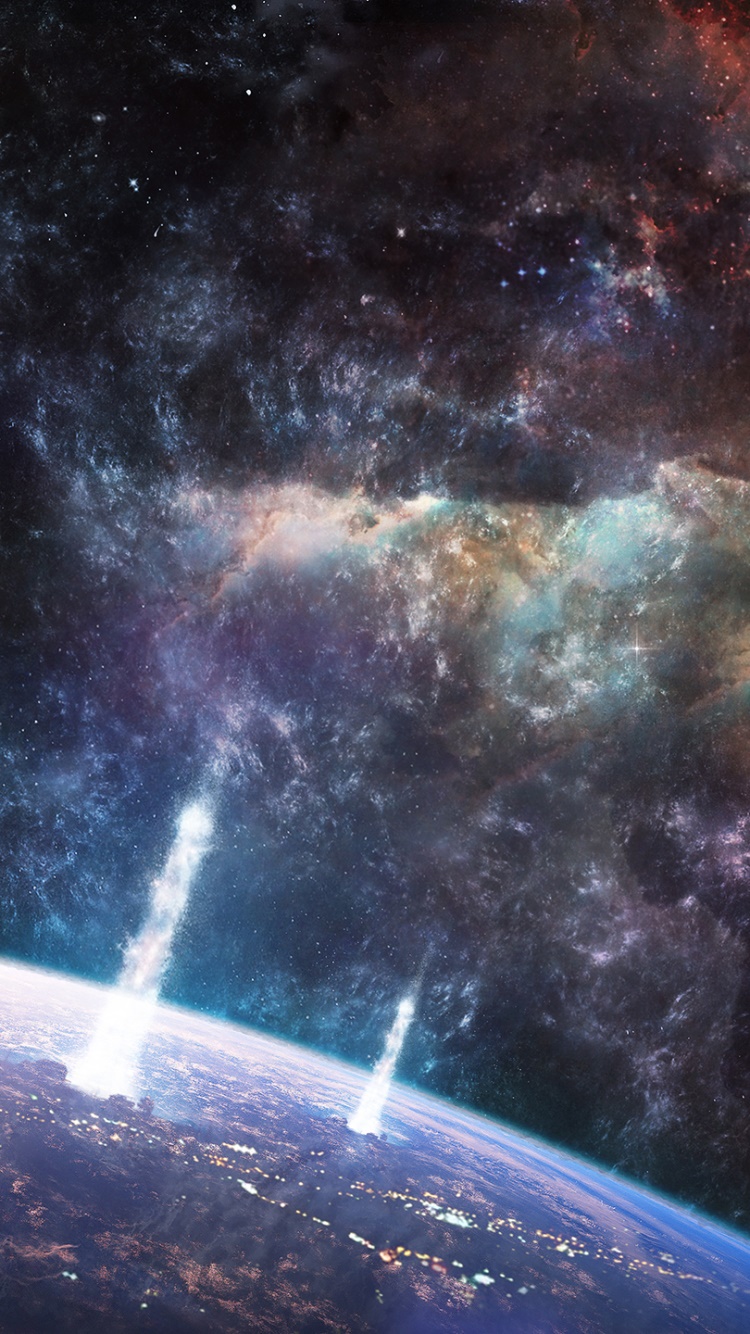 Sci Fi Space, Galaxy, Wormhole, Planet, Stars, 750x1334 Phone HD Wallpaper