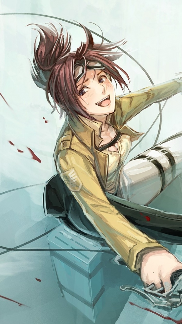 Anime Attack On Titan, Hange Zoë, Levi Ackerman, 750x1334 Phone HD ...