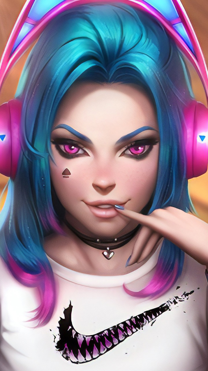 Video Game League Of Legends, Jinx (League Of Legends), Headphones ...