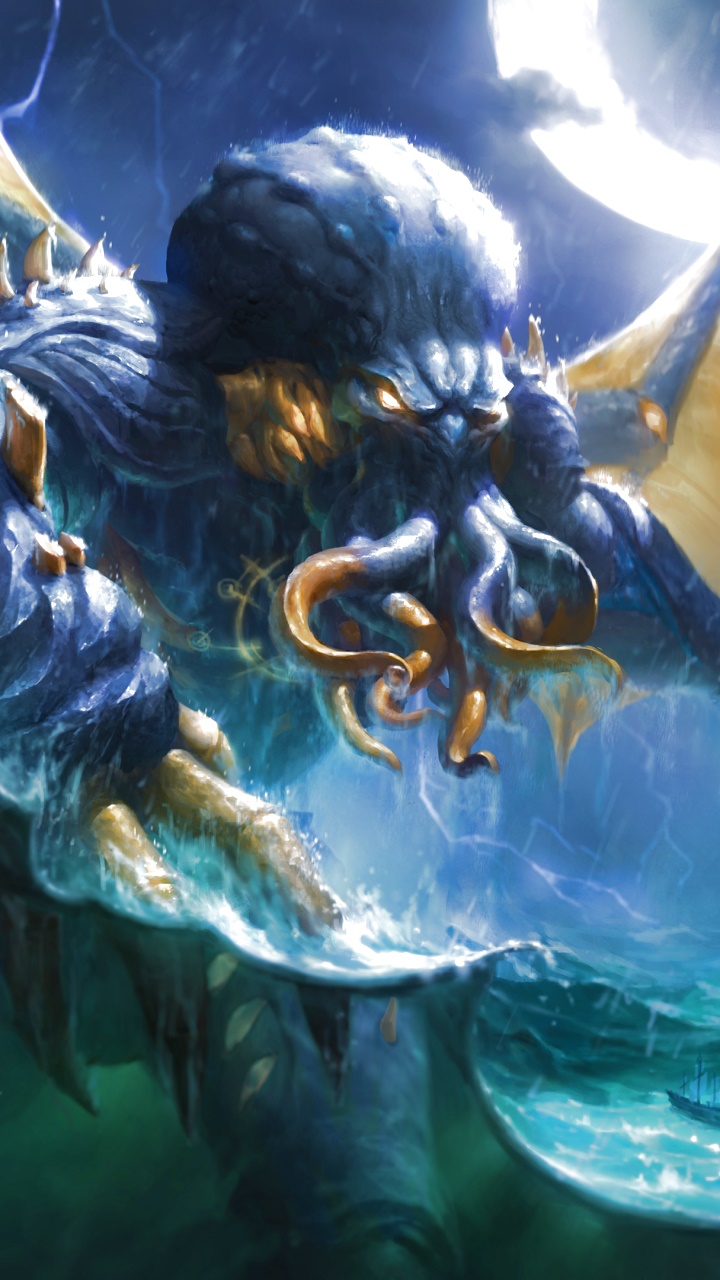 Video Game Smite, Cthulhu (Smite), 720x1280 Phone HD Wallpaper