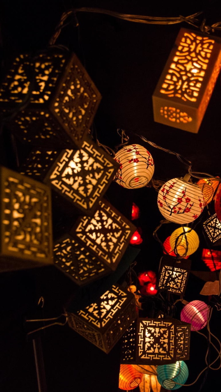 Man Made Lantern, Night, Light, 720x1280 Phone HD Wallpaper