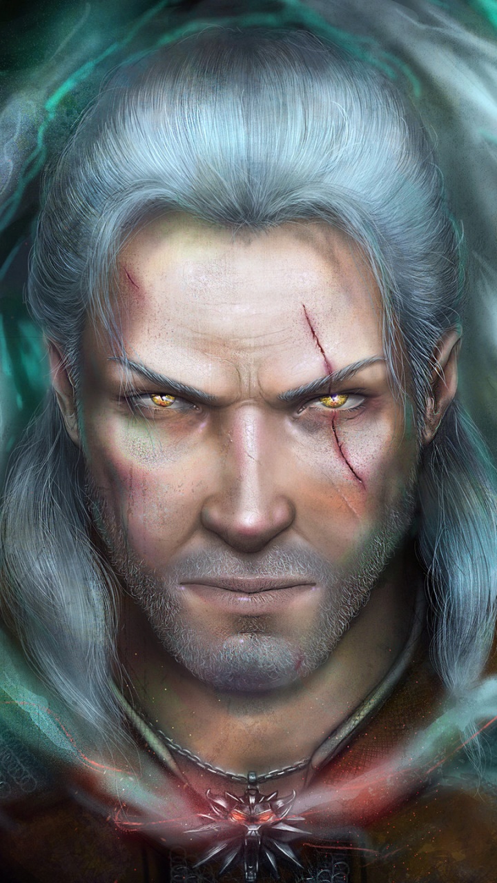 Video Game The Witcher, Warrior, White Hair, Geralt Of Rivia, Face ...