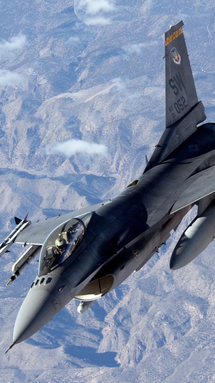 Military General Dynamics F-16 Fighting Falcon, Airplane, 720x1280 ...