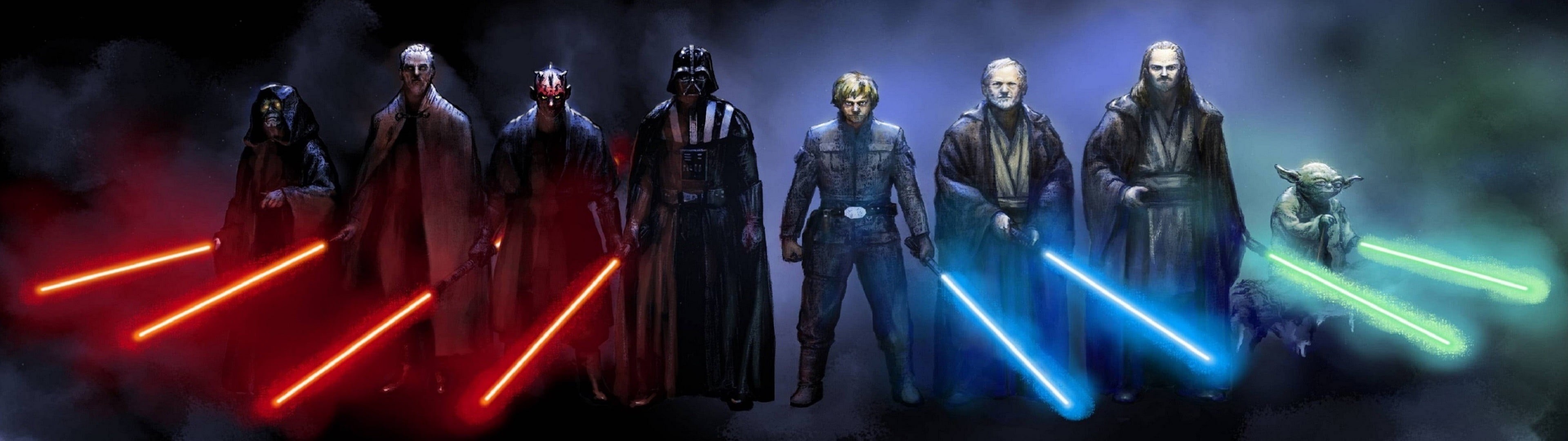 light - natural phenomenon, Emperor Palpatine, Luke Skywalker, Obi-Wan ...