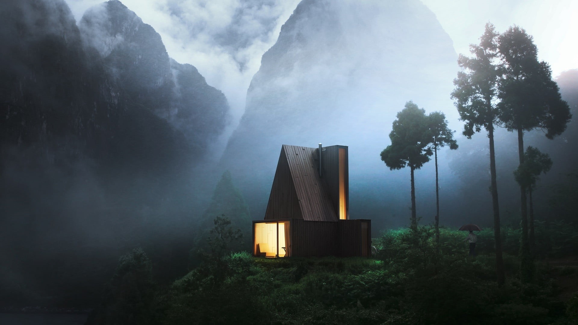 house, 1080P, non-urban scene, architecture, beauty in nature, cloud ...