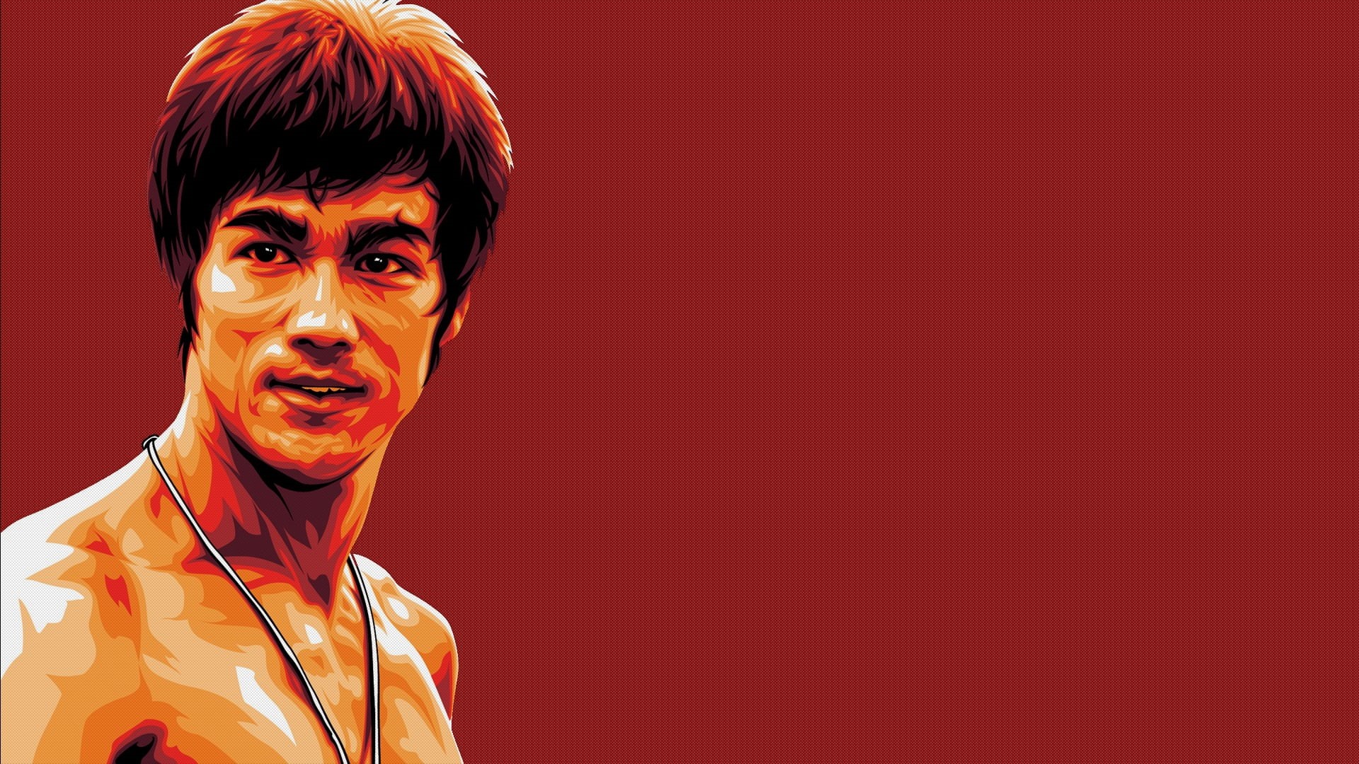 looking at camera, red background, hairstyle, adult, paint, young adult ...