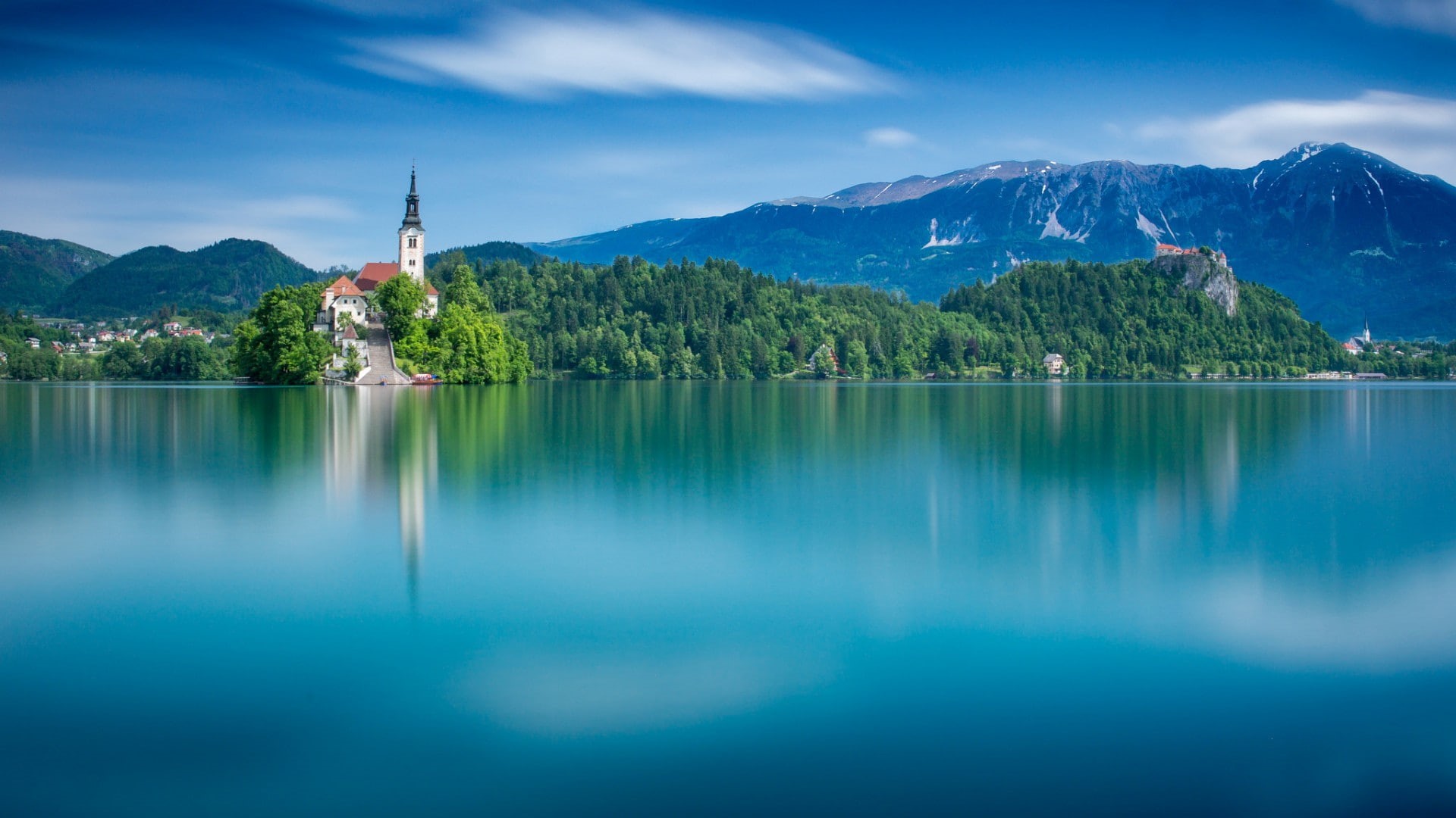 lake, Slovenia, 1080P, Lake Bled, landscape HD Wallpaper