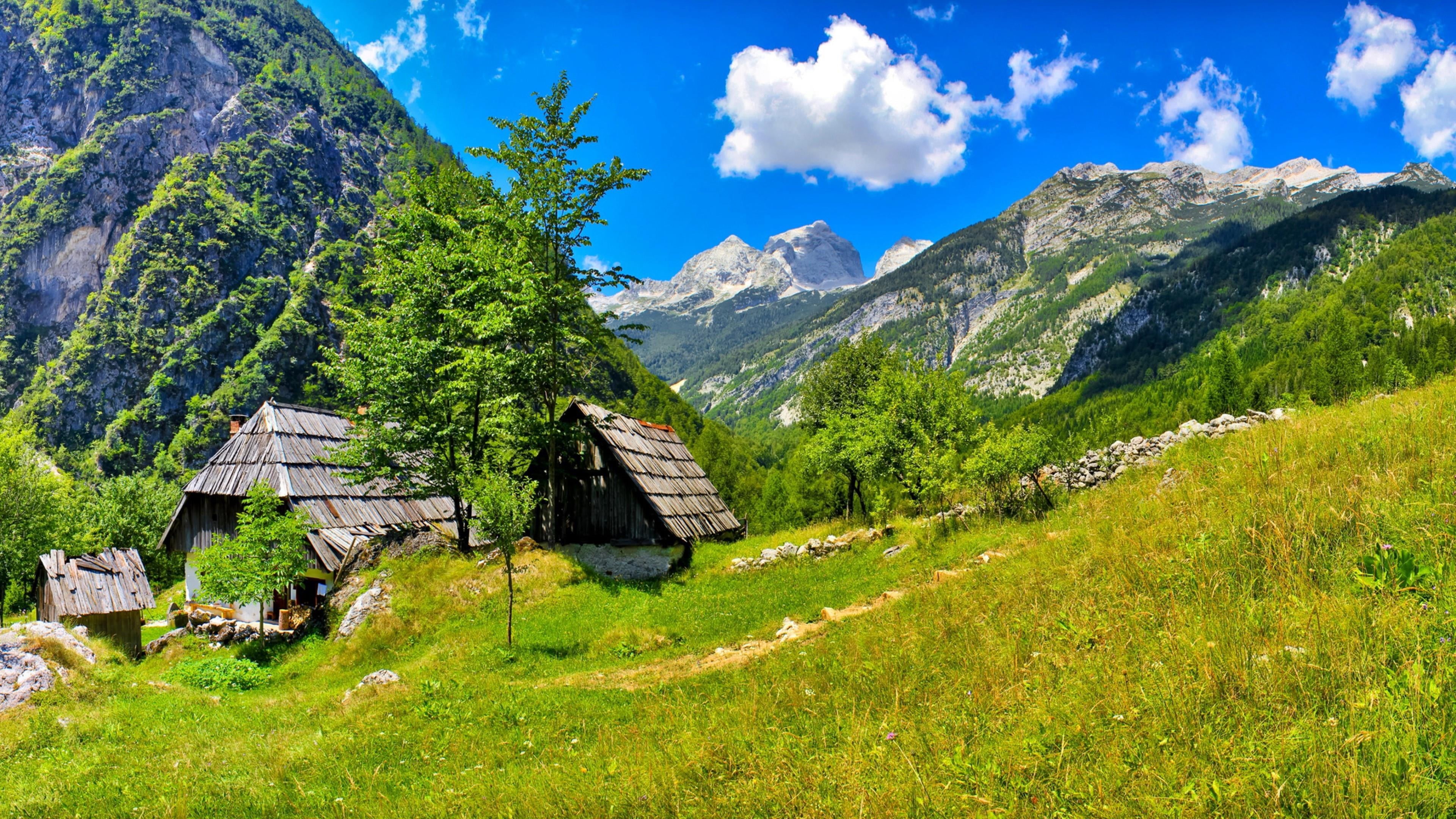 built structure, slovenia, julian alps, beauty in nature, soca valley ...