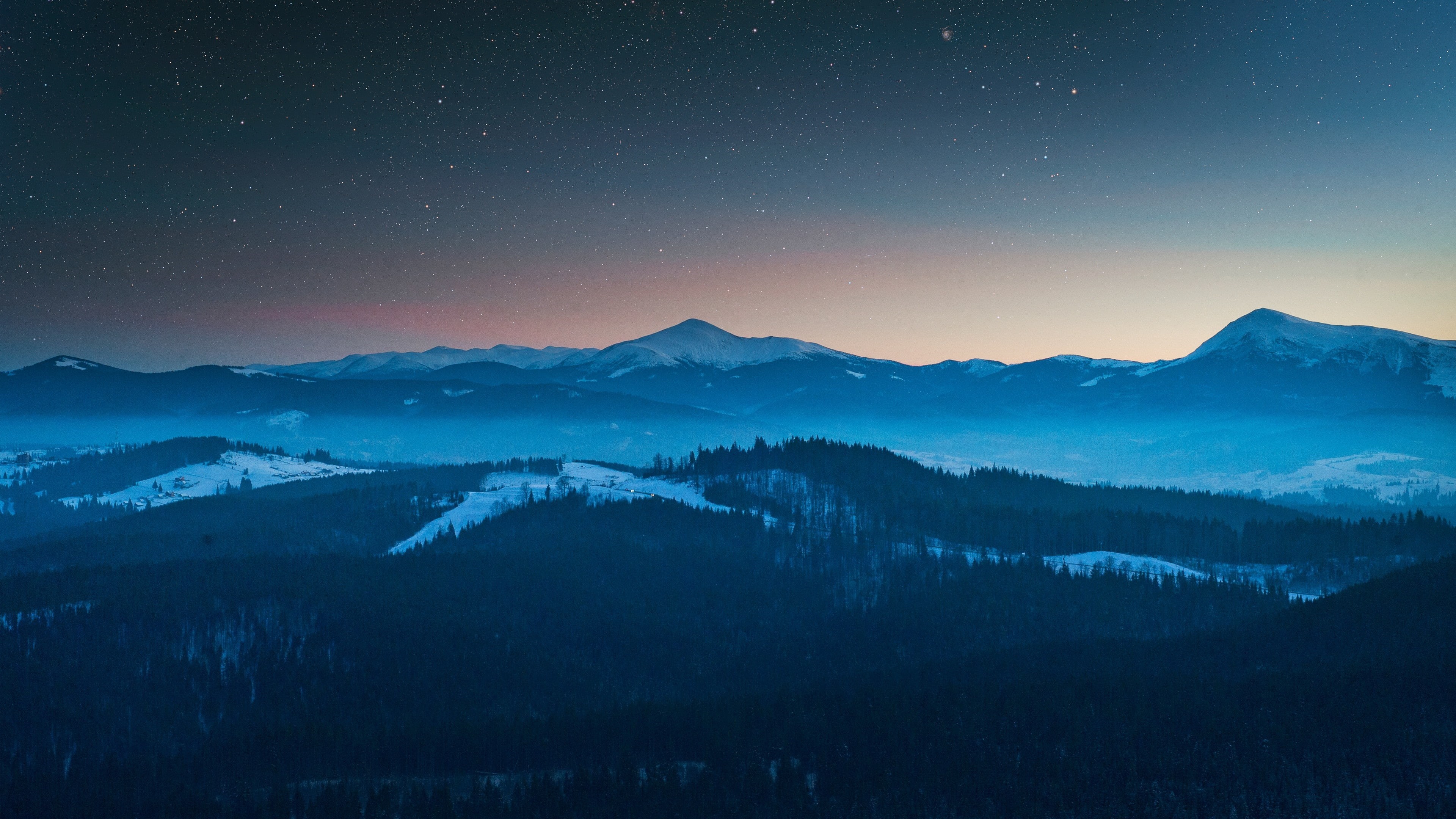 Starry Night, Nature, Mountains, Stars, Massif, Mountain, Sky, Horizon ...