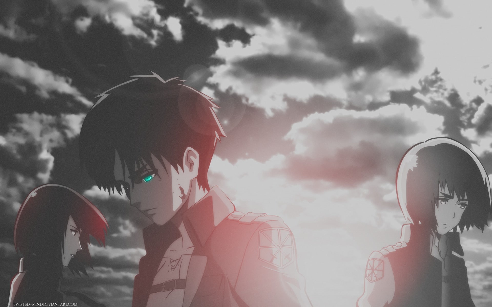 Attack On Titan, Armin Arlert, Eren Yeager, Anime, 1080P, Mikasa Ackerman HD Wallpaper