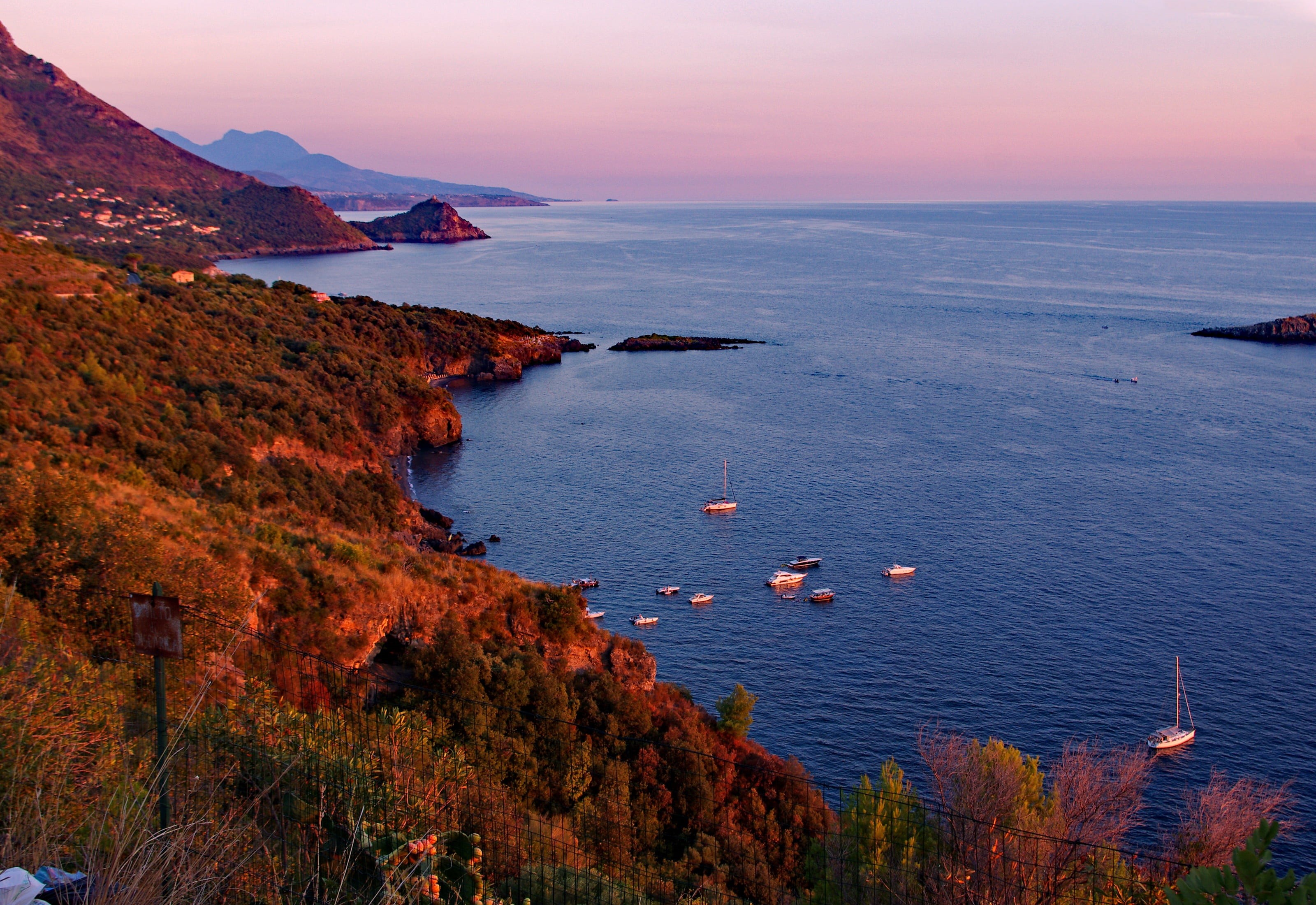 land, idyllic, sea, water, noon, sunset, travel, maratea, nature ...