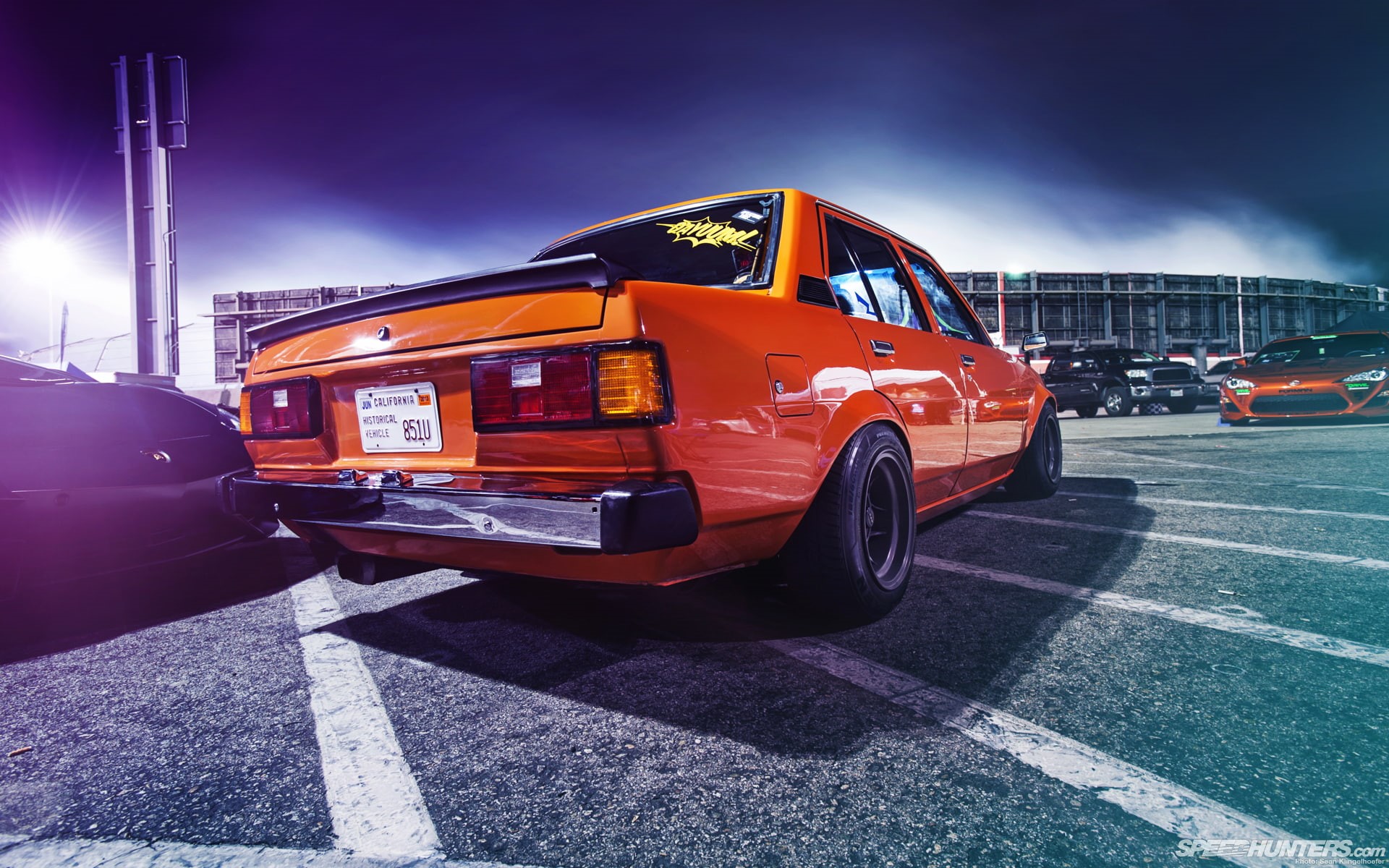 toyota, hd, sedan, cars, orange, corolla, 1080P HD Wallpaper