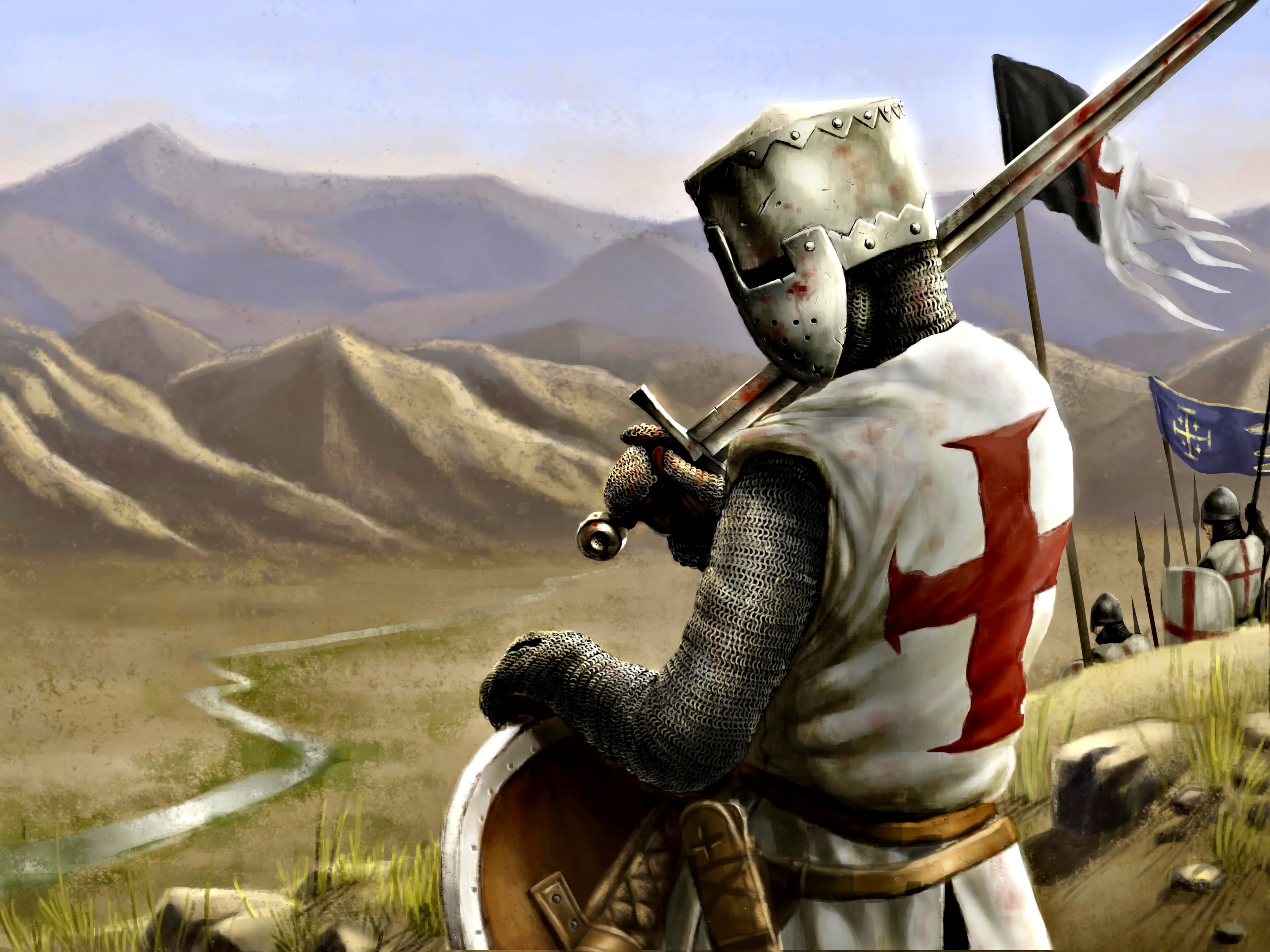 Crusader, Crusade, Sword, Templar, Knight, 4K, Mail HD Wallpaper