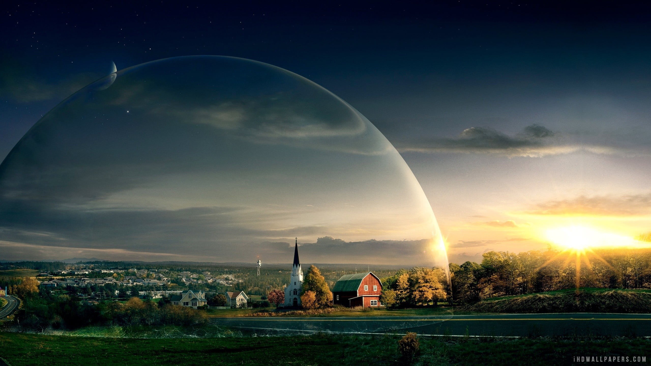 Under the Dome, house, red, wooden, 2K, Chesters Mill HD Wallpaper