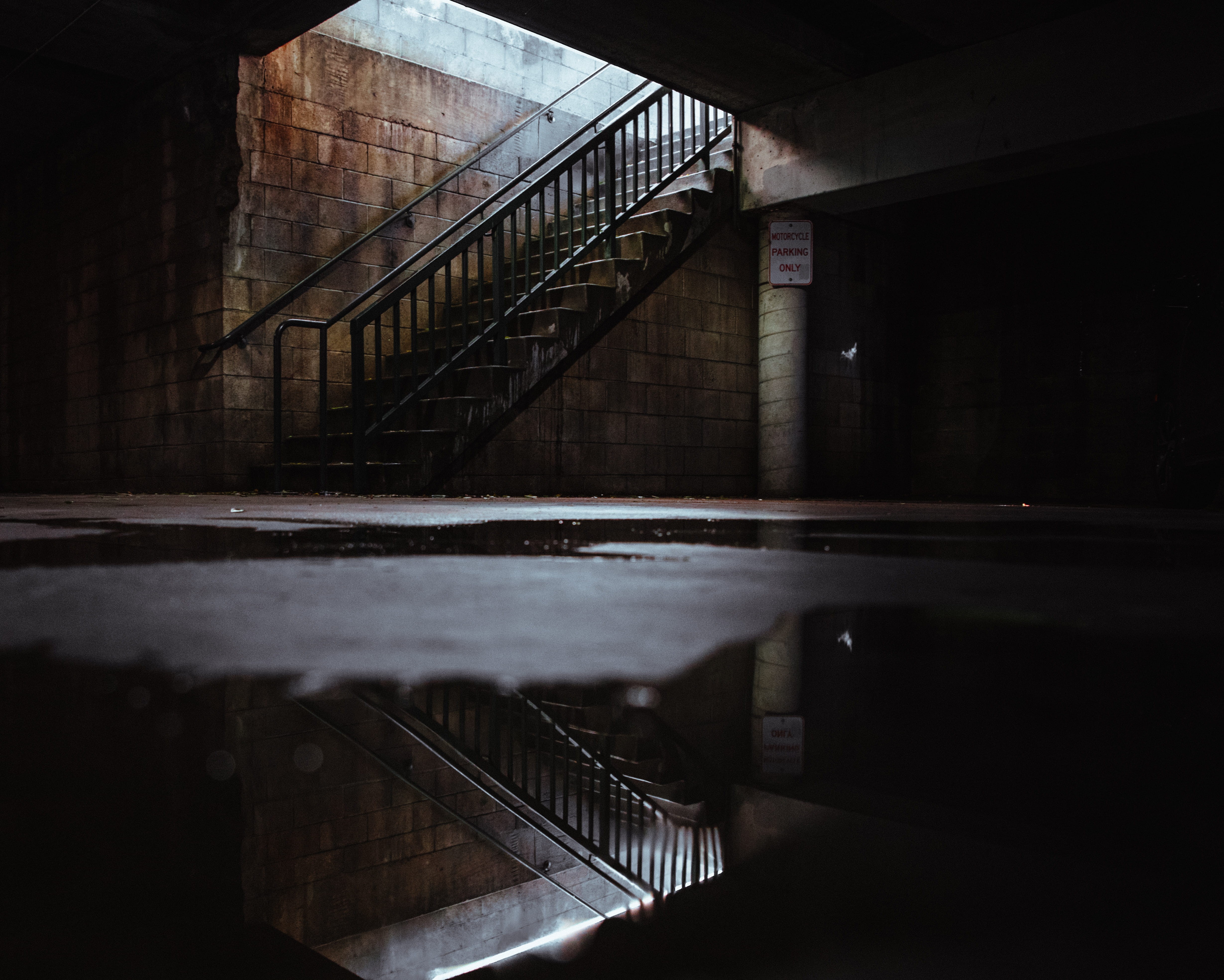 train, building, nature, absence, rain, steps and staircases, dark ...