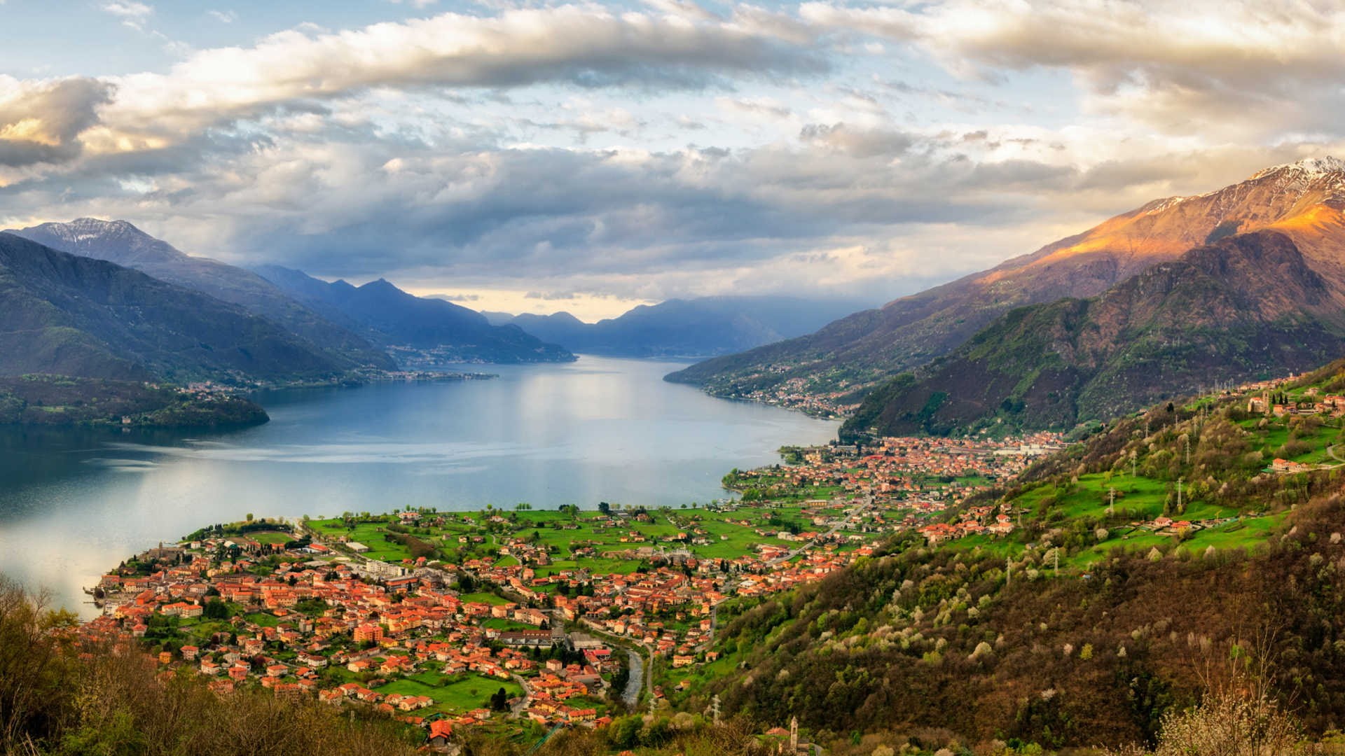 lake, region, lombardy, landscape, como, northern, italy, 1080P HD ...
