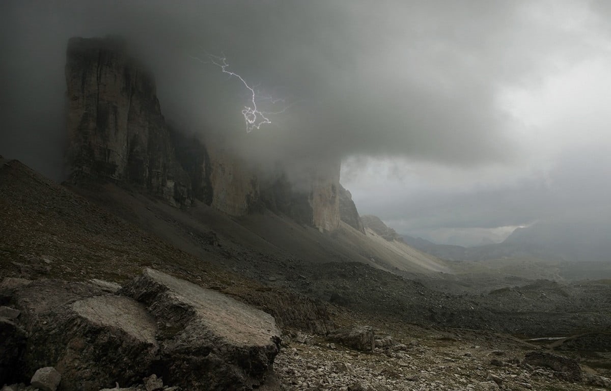 mountain, dark, rain, outdoors, warning sign, power in nature, 480P ...