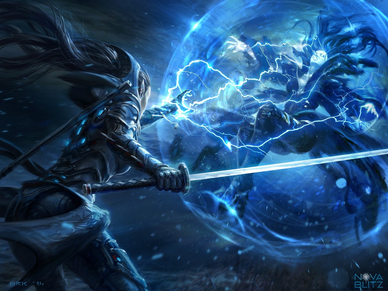 720P, sword, fantasy art, fantasy, magic, art HD Wallpaper