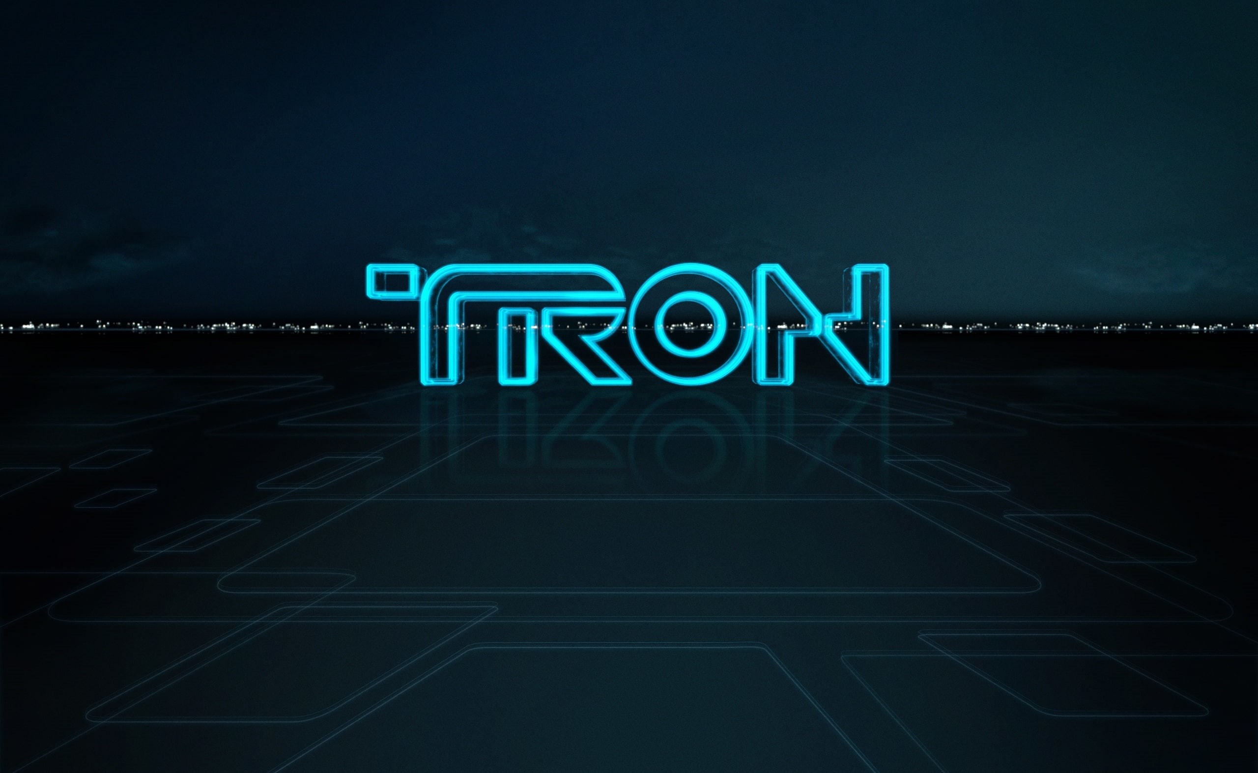 Western Script, Text, Copy Space, Tron, Long Exposure, 2K, Blue ...