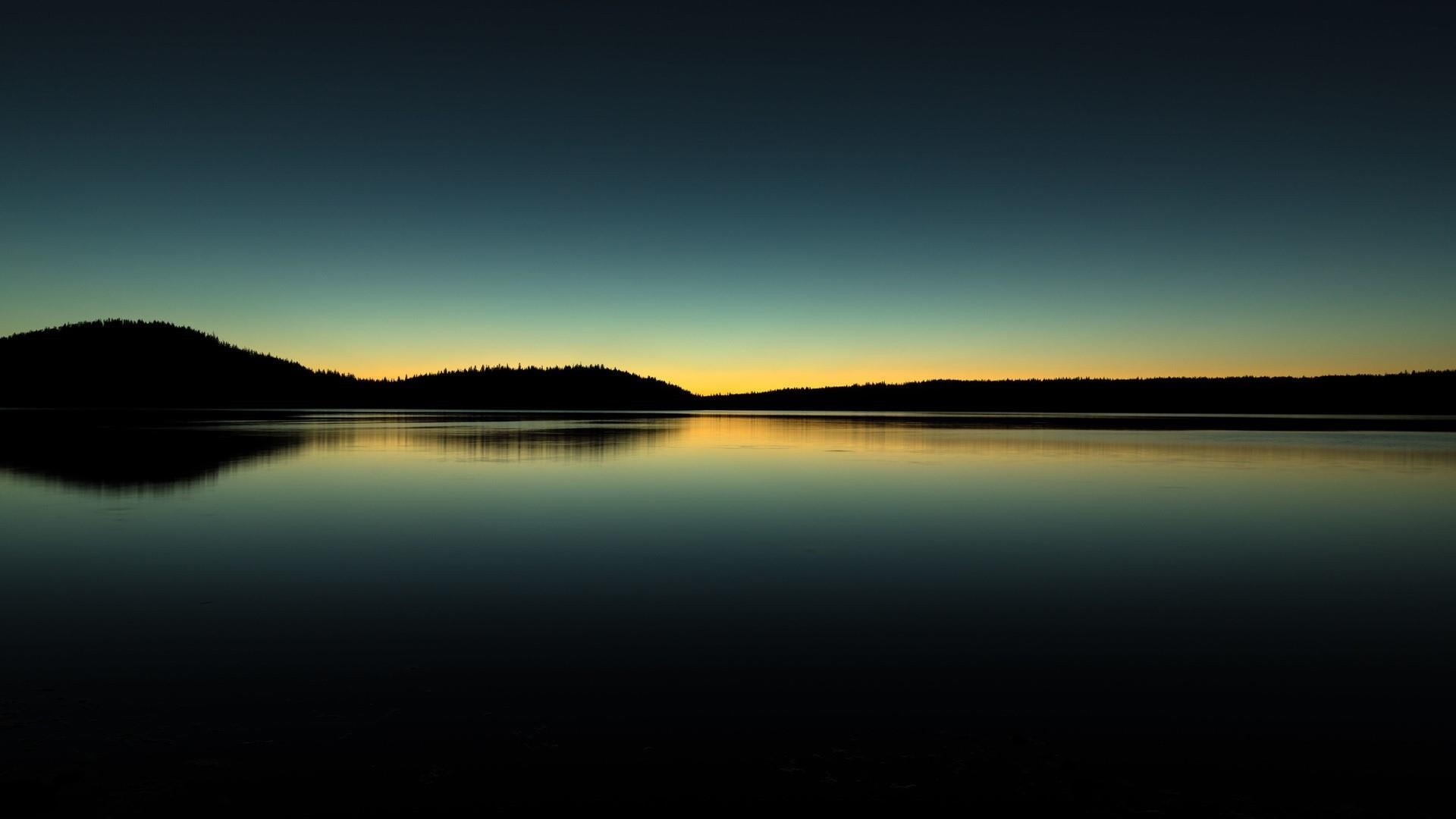 copy space, mountain, calm, reflection, lake, 1080P, tranquil scene ...
