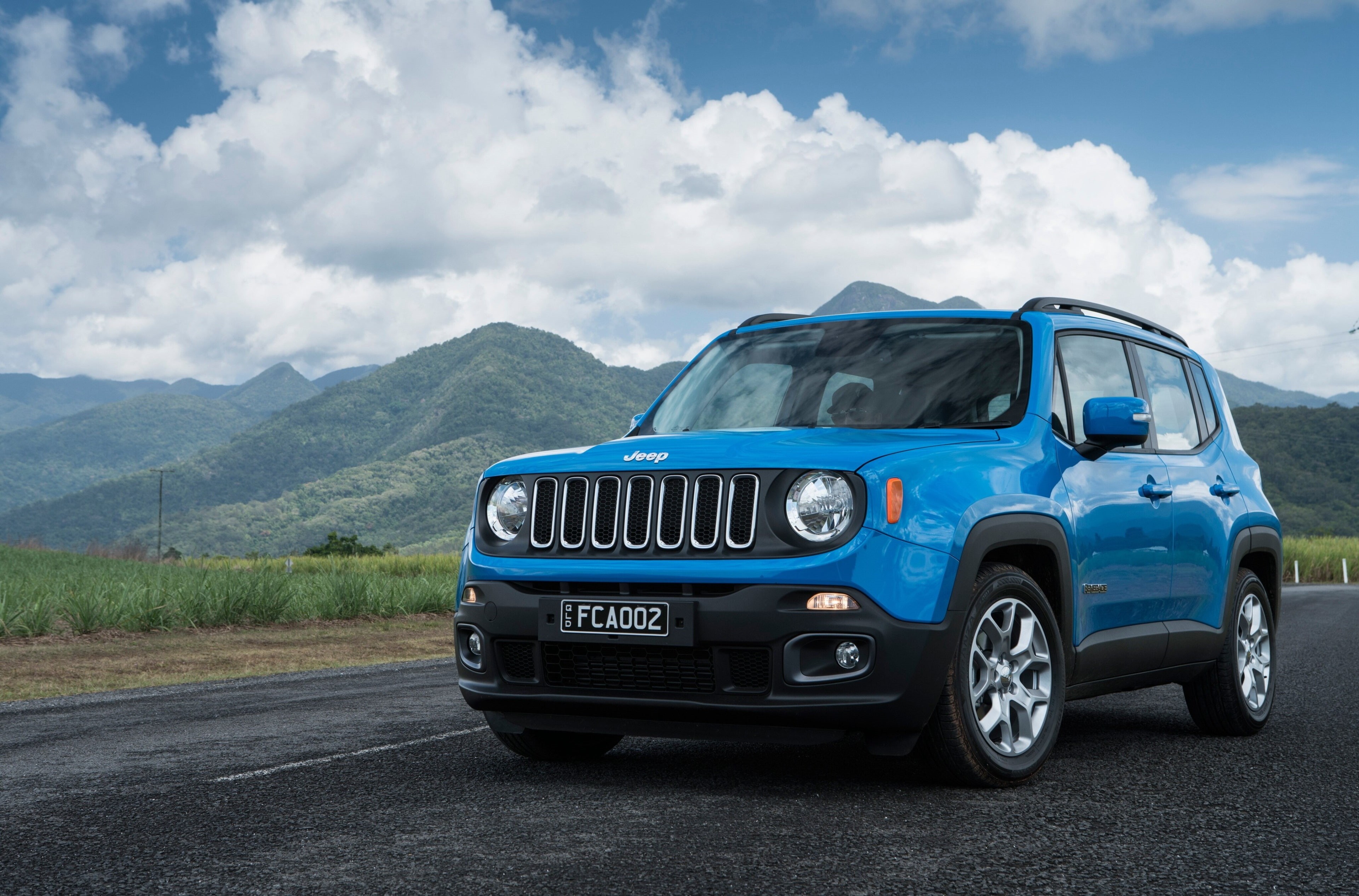 Wallpaper ID: 747404 / 4K, SUV, blue, Jeep Renegade Longitude free download
