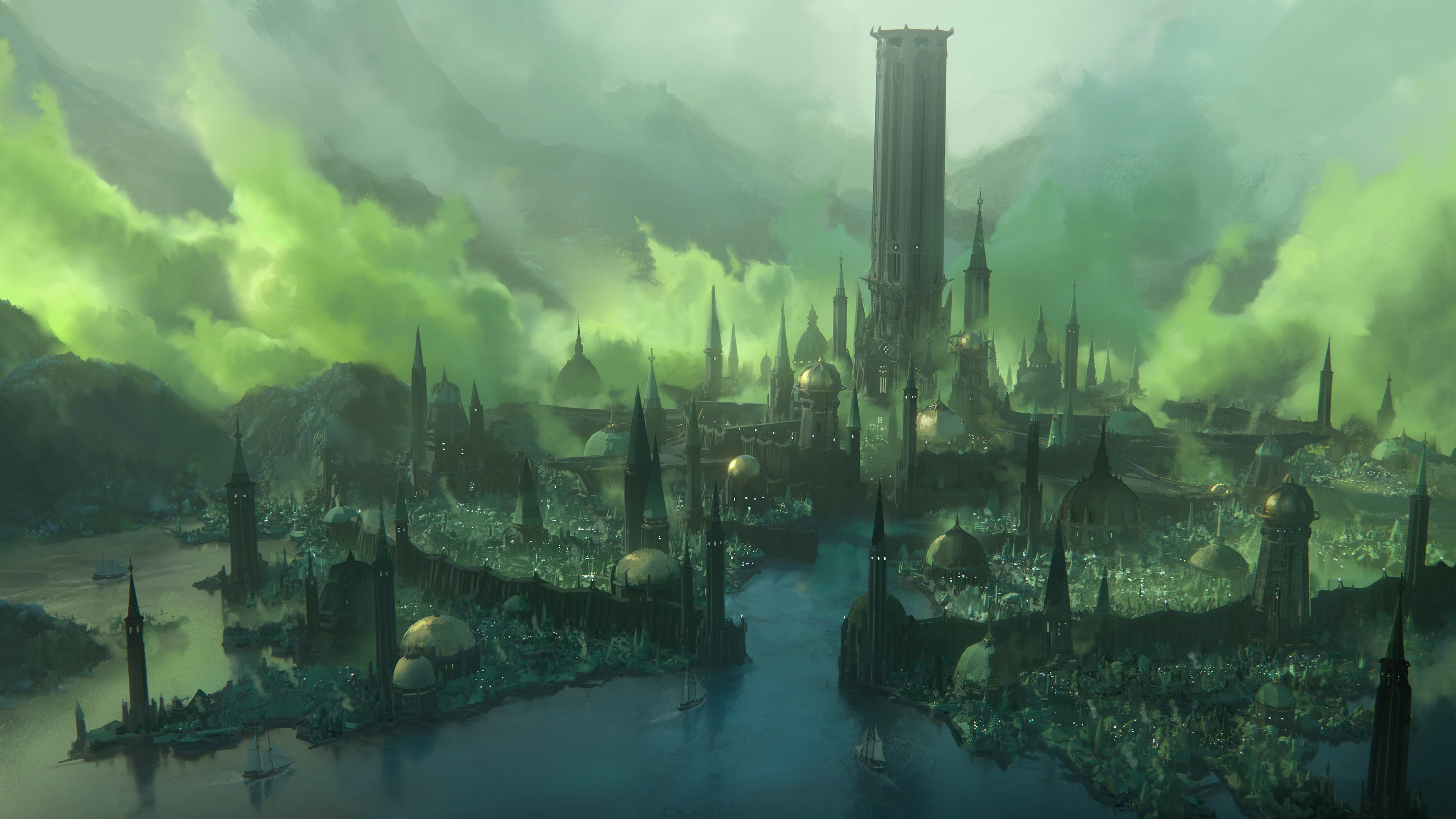 ArtStation, artwork, 2K, fantasy art, fantasy city, Leon Tukker ...
