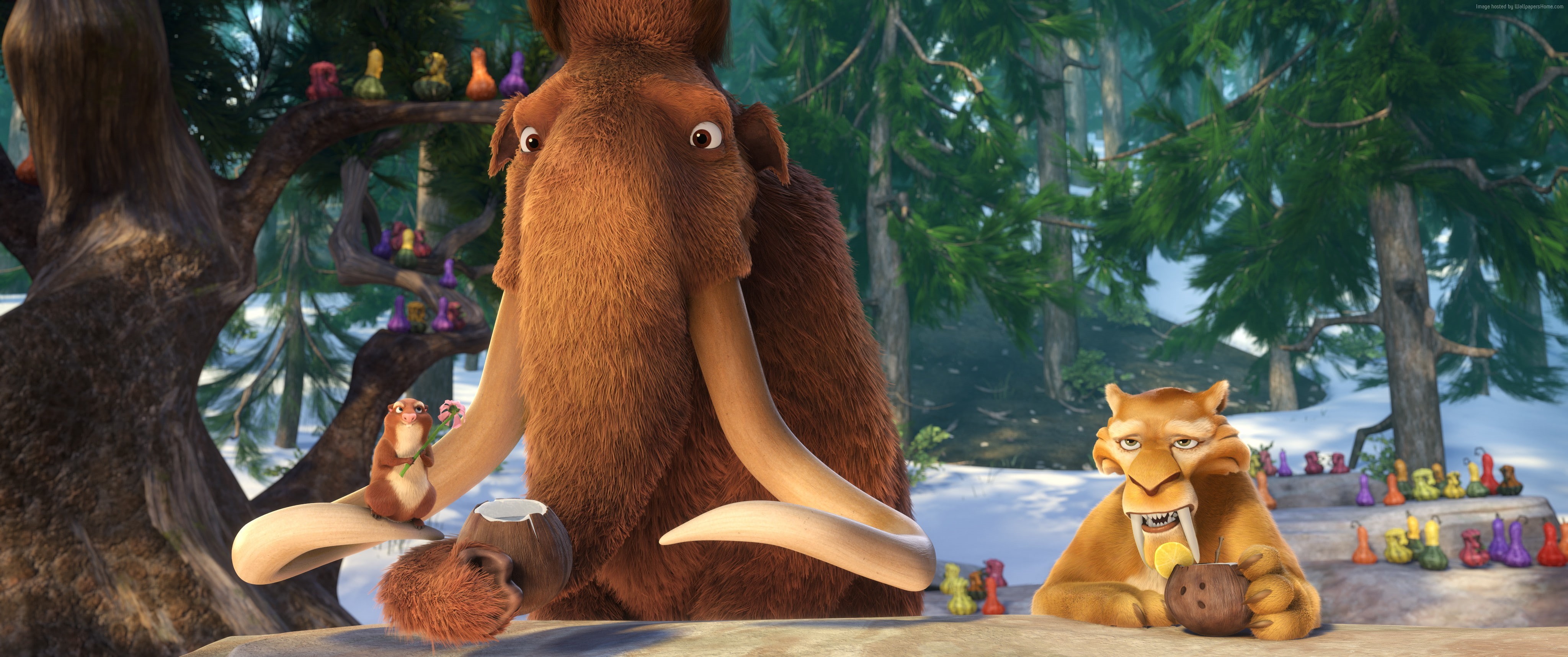 mammoths, sid, best animations of 2016, 4K, Ice Age 5: Collision Course ...