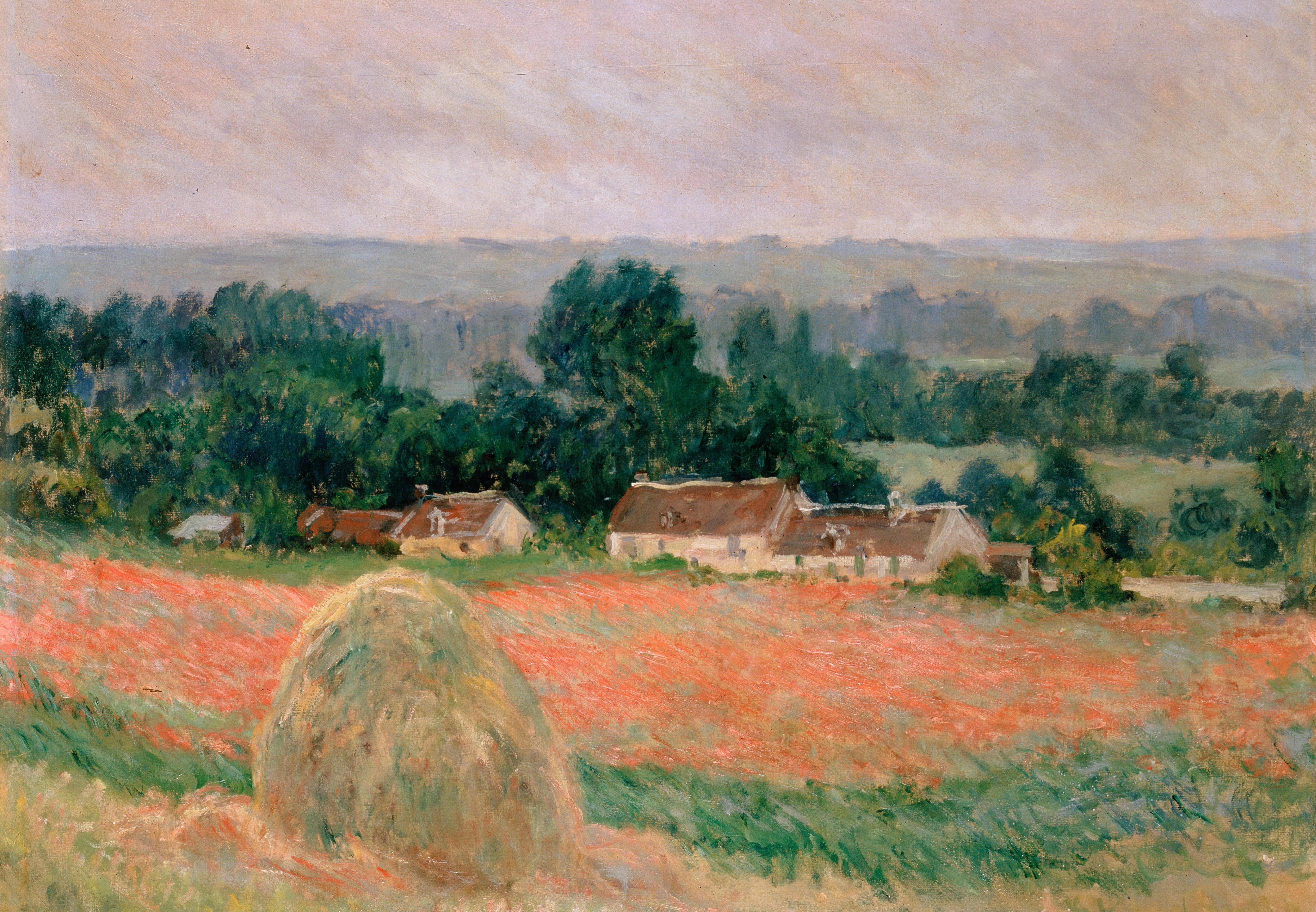 picture, field, Claude Monet, home, landscape, Haystack at Giverny, 5K ...