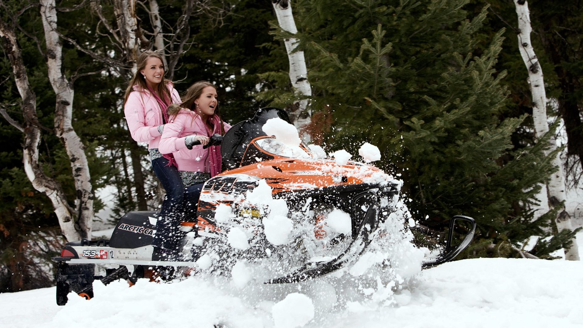 1080P, snowmobile HD Wallpaper