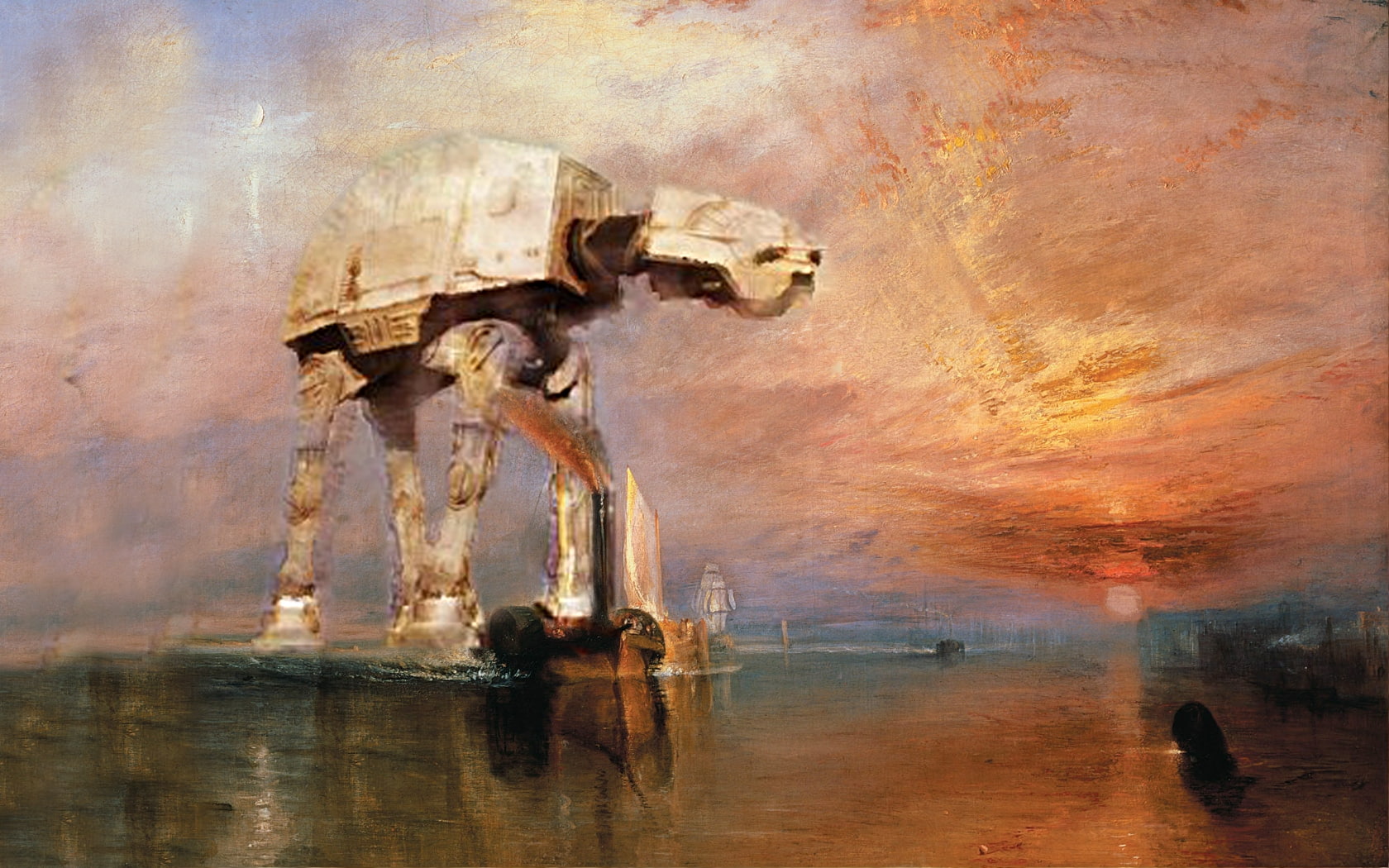 star, art, hd, games, video, wars, atat, 720P, Star Wars, paintings, AT ...