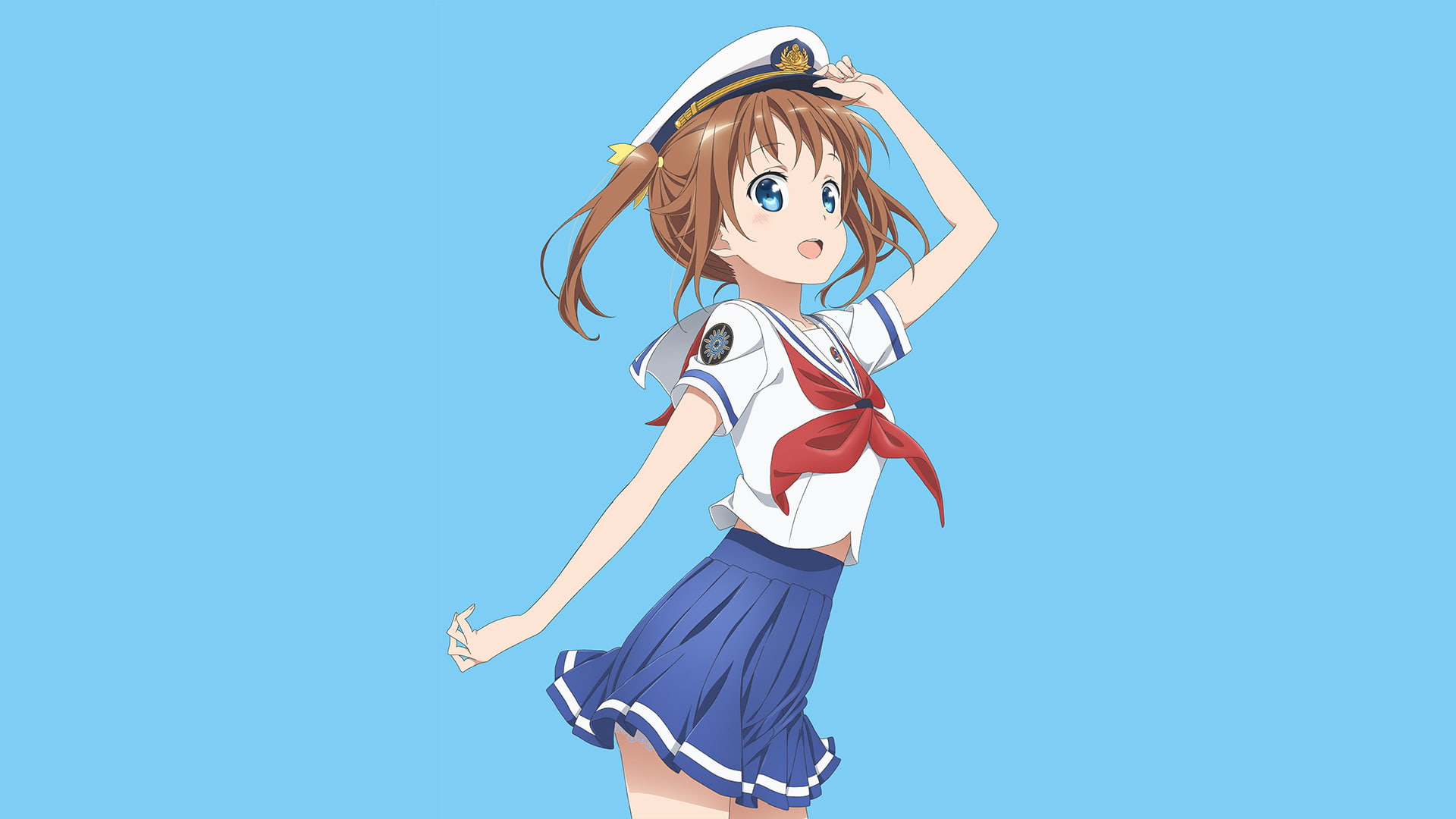 1080P, High School Fleet, Anime, Akeno Misaki, Haifuri HD Wallpaper