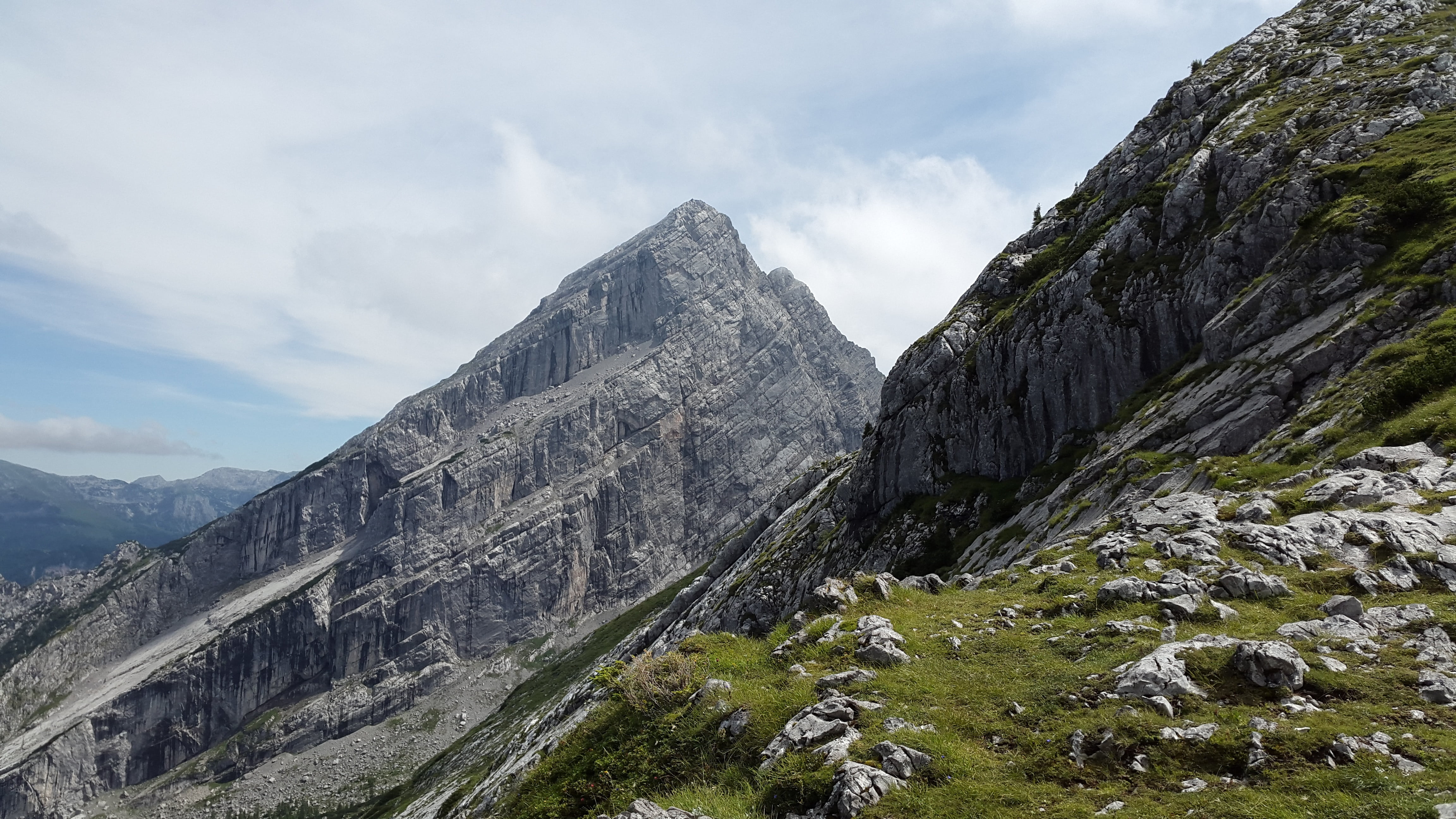 idyllic, sky, cloud - sky, massif, alpine, summit, kleiner watzmann ...