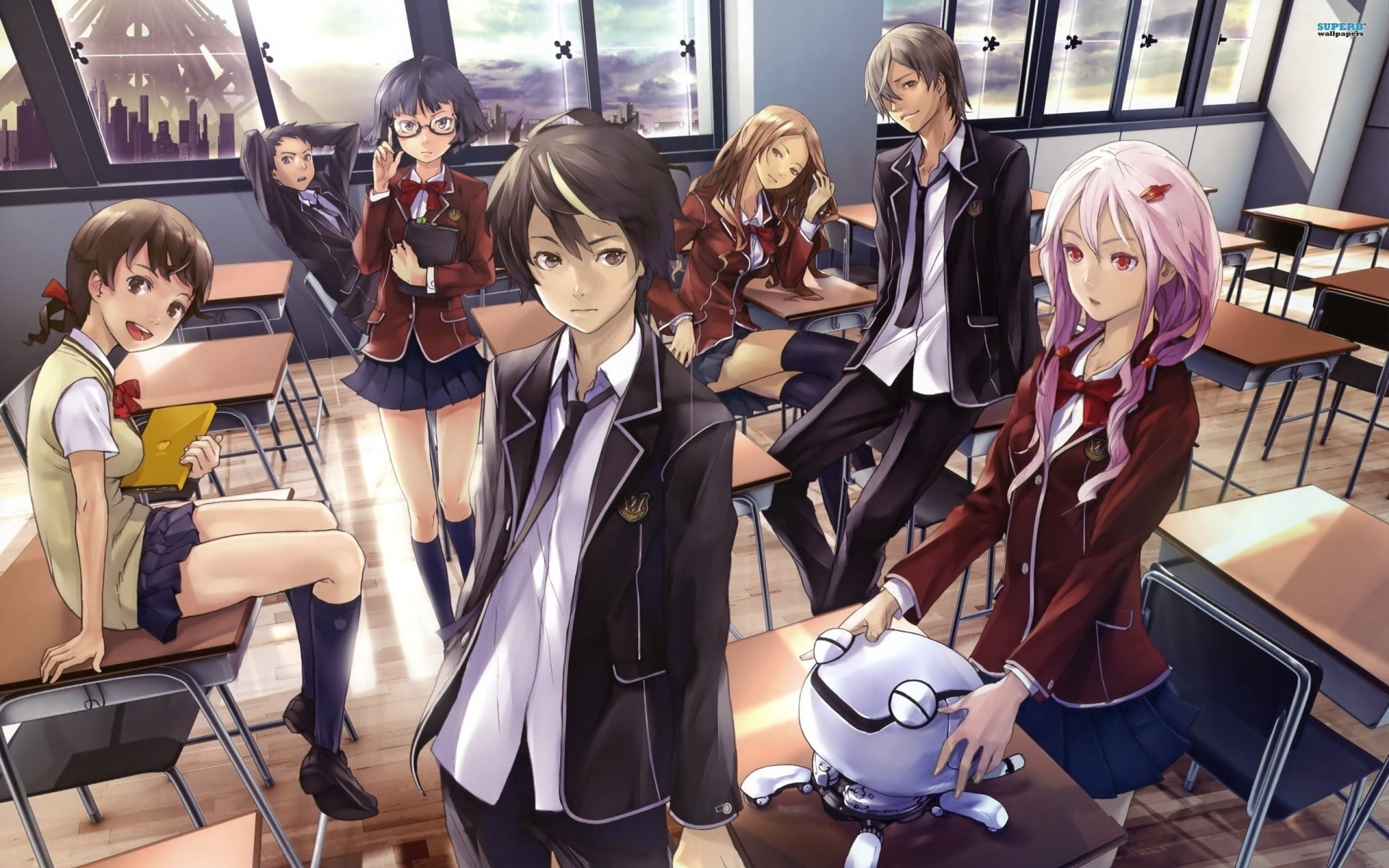 classroom, manga, Kuhouin Arisa, anime girls, anime, Redjuice, Kusama ...