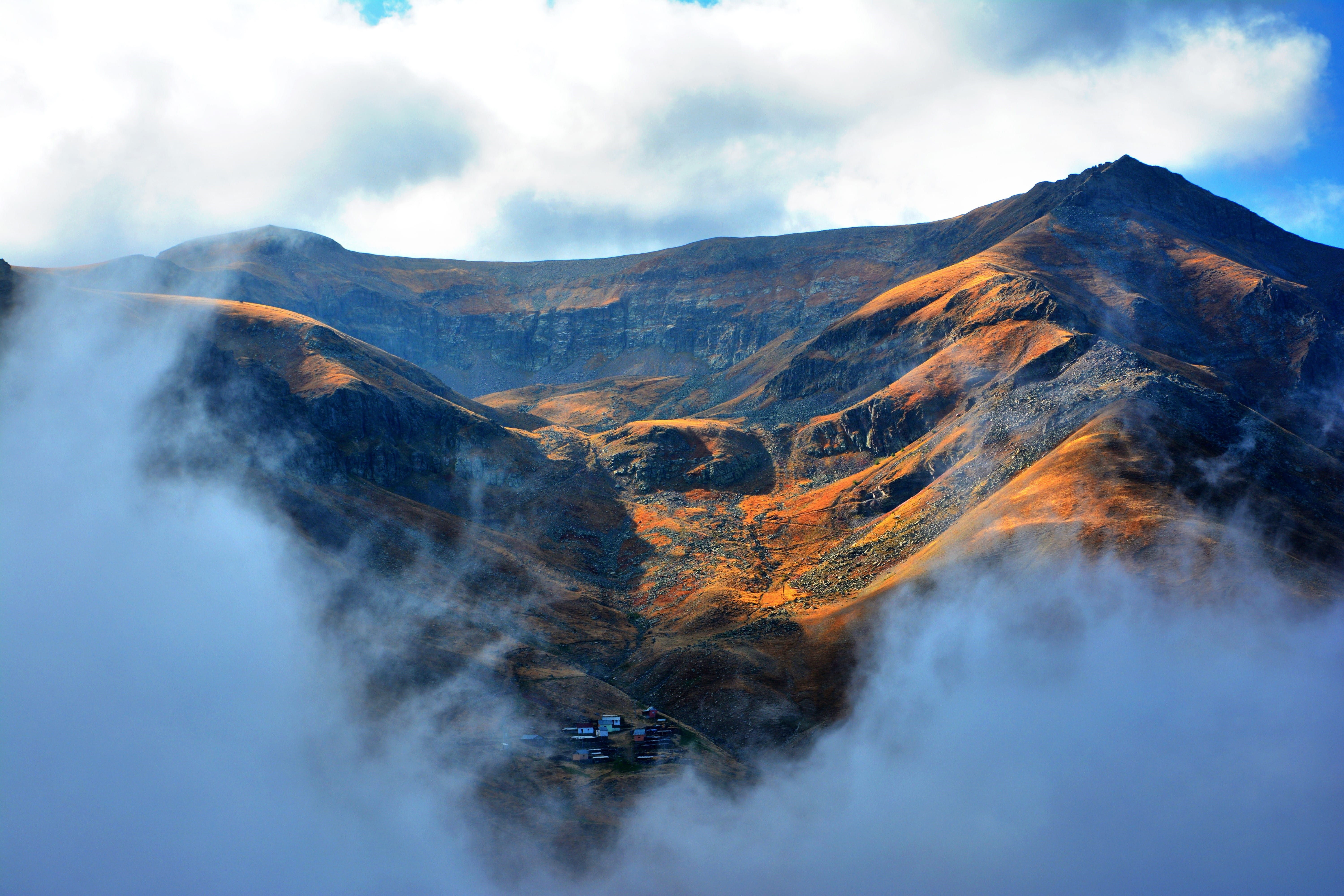 kaçkars, white clouds, mountain, plateaus, natural turkey, peace ...