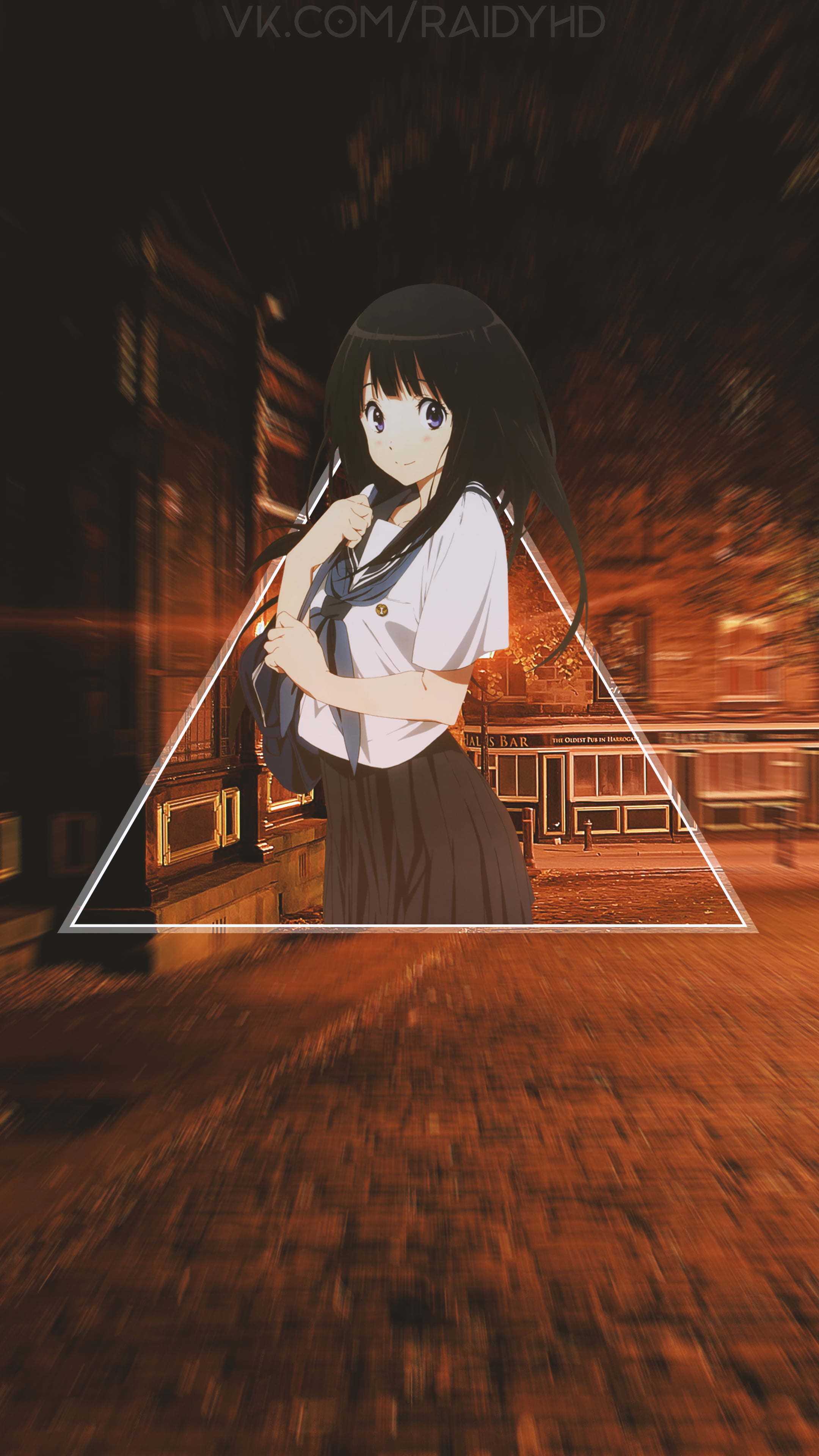 anime girls, anime, Hyouka, Chitanda Eru, 4K, picture-in-picture Phone ...