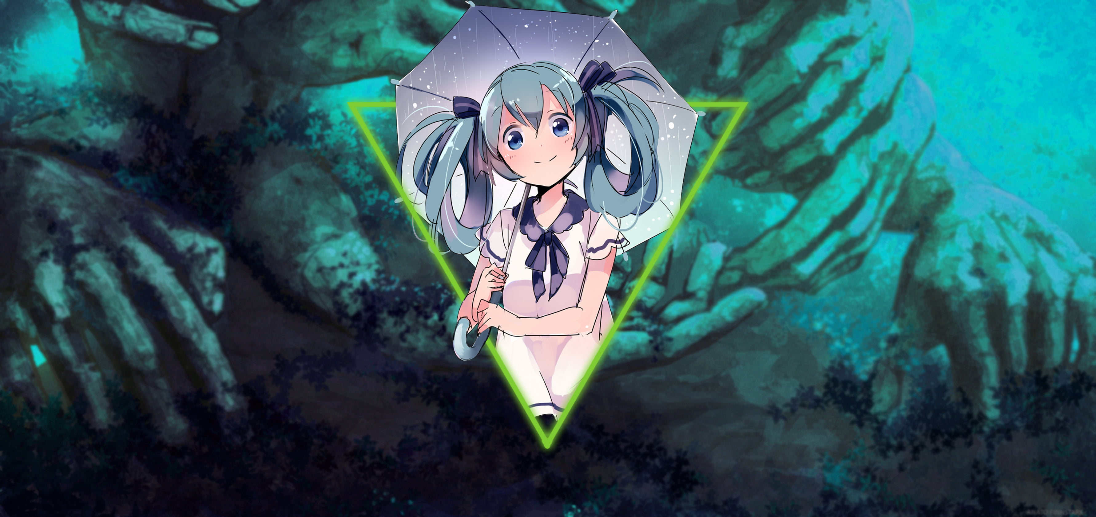 piture in picture, anime, 2K, Hatsune Miku, pictures in pictures, anime ...