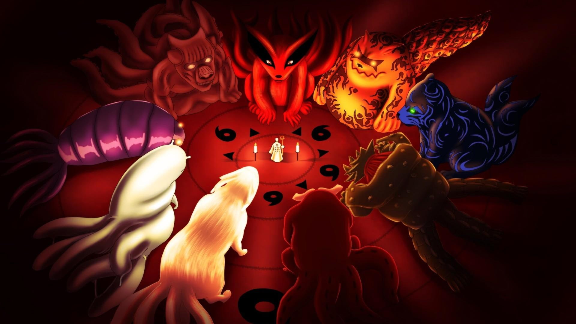 1080P, tail beasts, anime, naruto HD Wallpaper