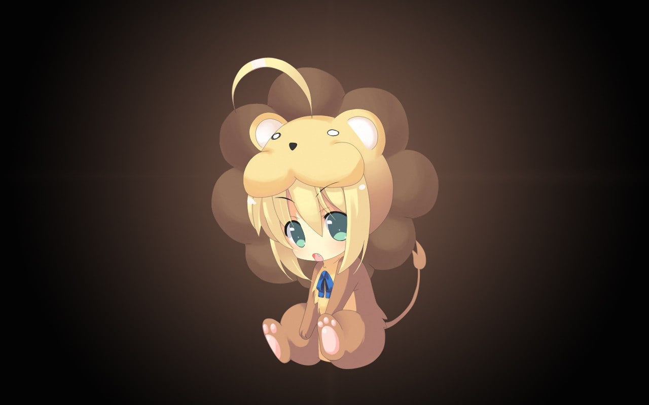 720P, Type-Moon, Saber, Fate Series, anime, chibi HD Wallpaper