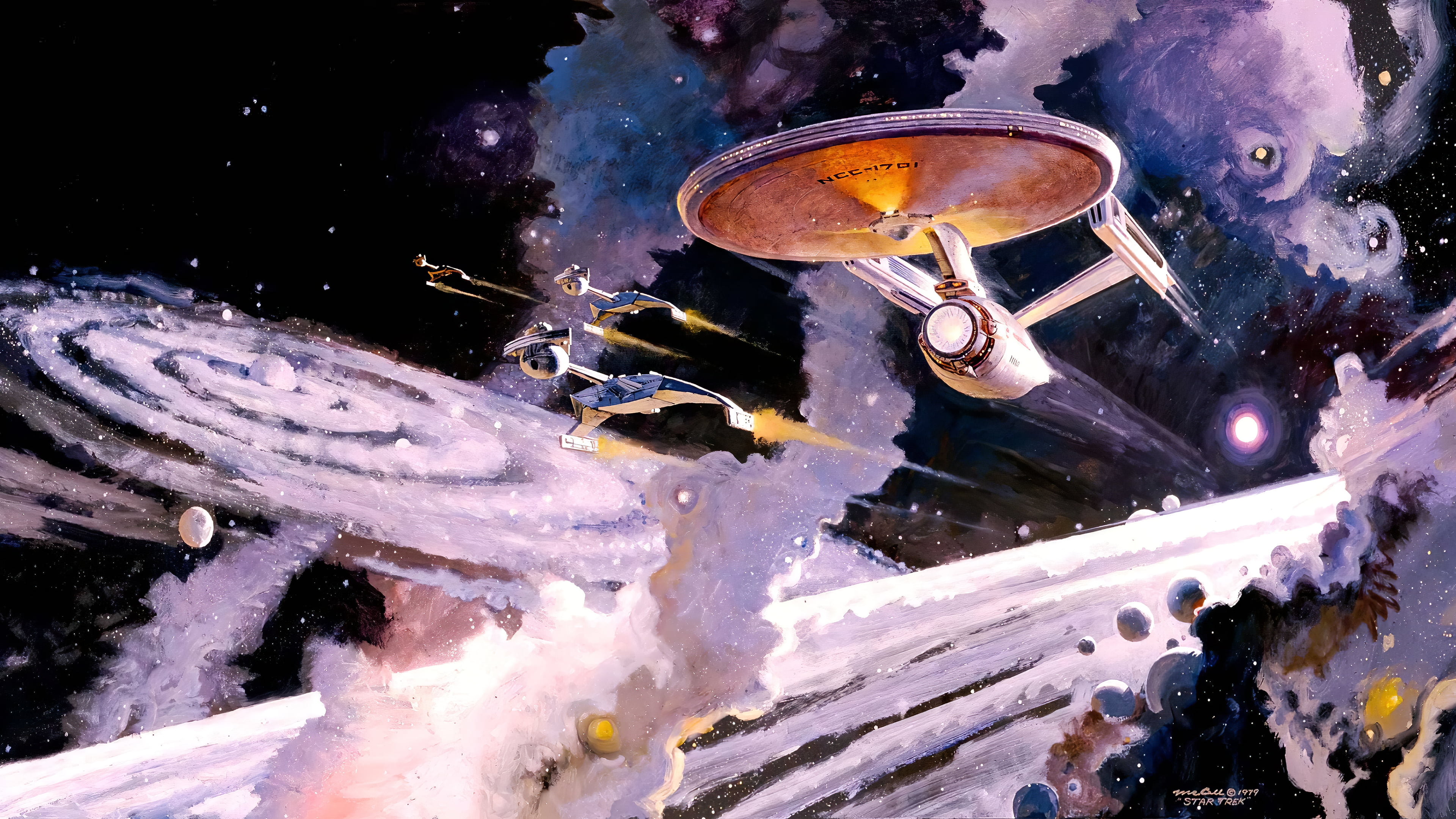 Spaceship, Space, Ncc-1701, 4K, Galaxy, Klingon, Star Trek: Tos ...