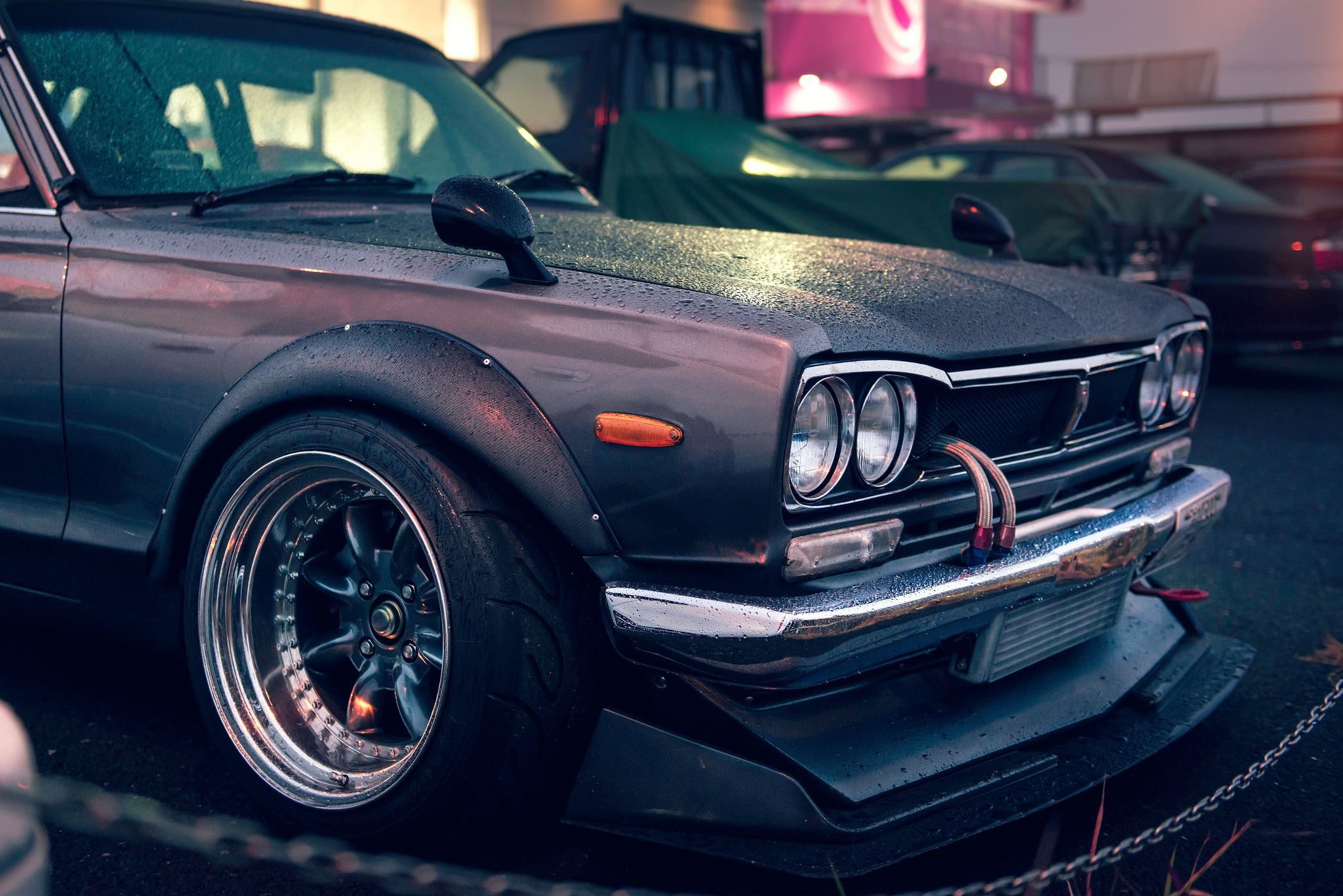 GT-R, 1080P, Skyline, Front, 2000, Rain, Nissan HD Wallpaper