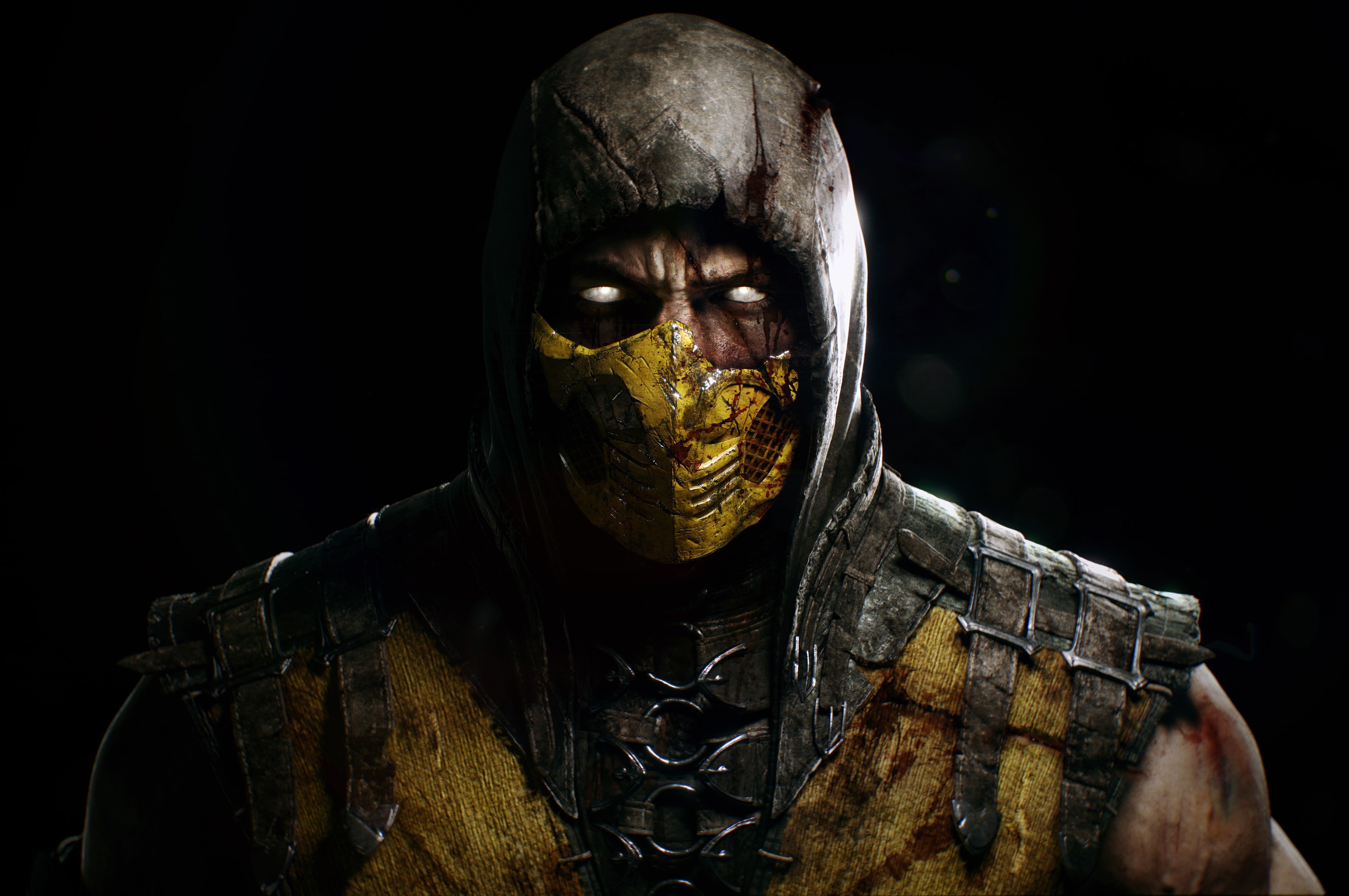 4K, Males, Adult, Blood, Fear, Celebration, Dark, Portrait, Front View ...