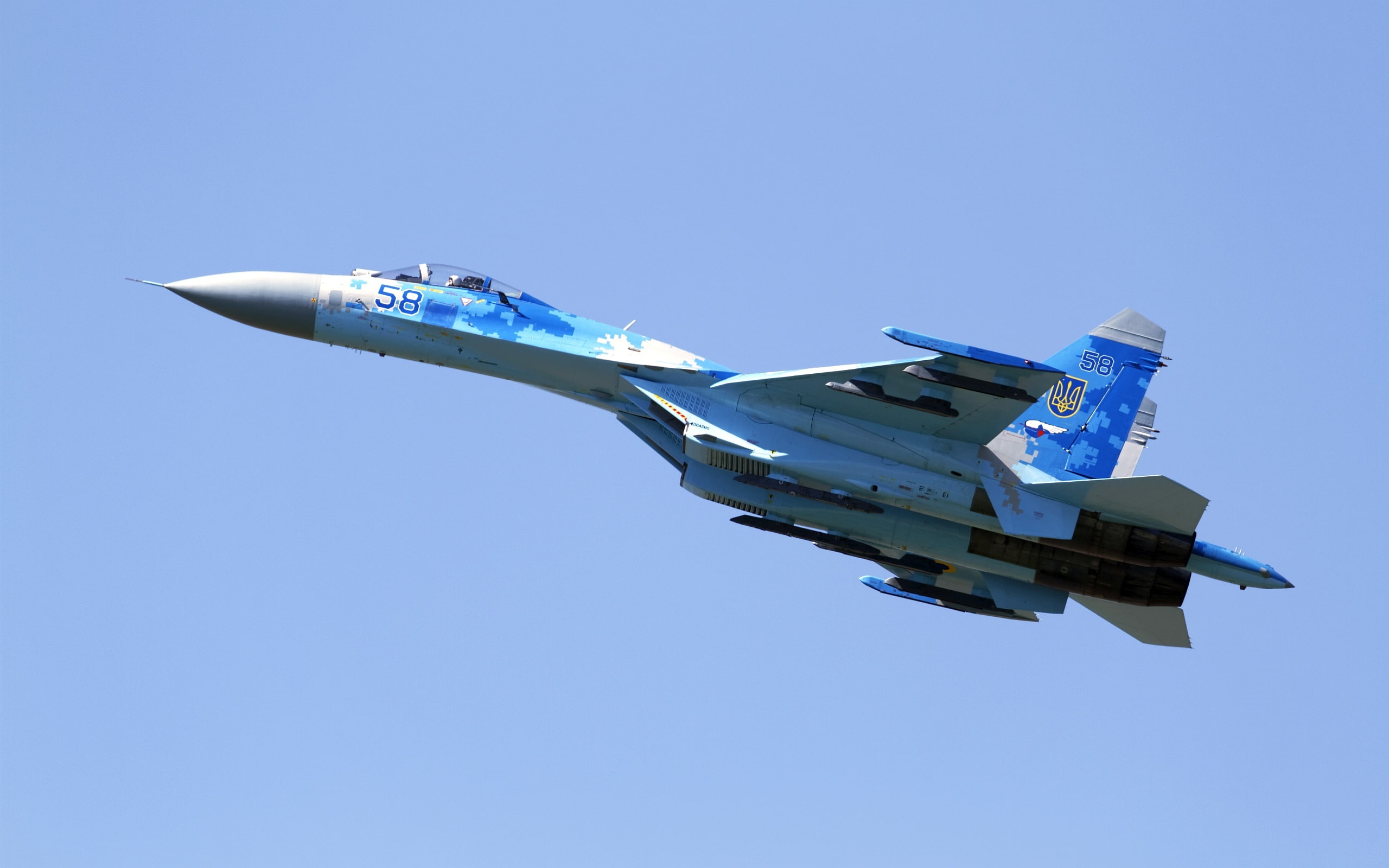 Russian Air Force, 2K, Flight, Sukhoi Su-27 HD Wallpaper