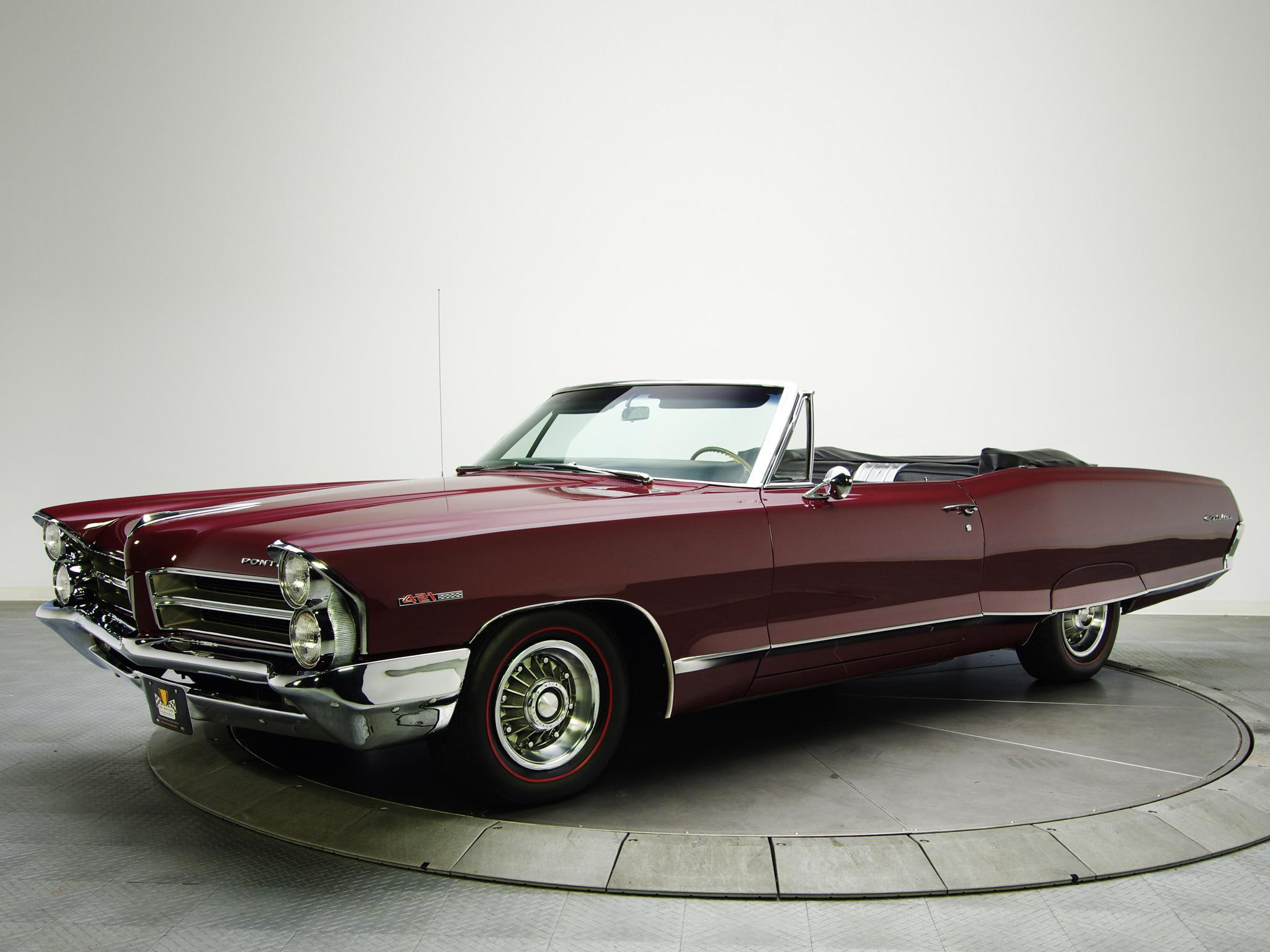 cars, convertible, 1080P, pontiac, catalina, catalina421 HD Wallpaper