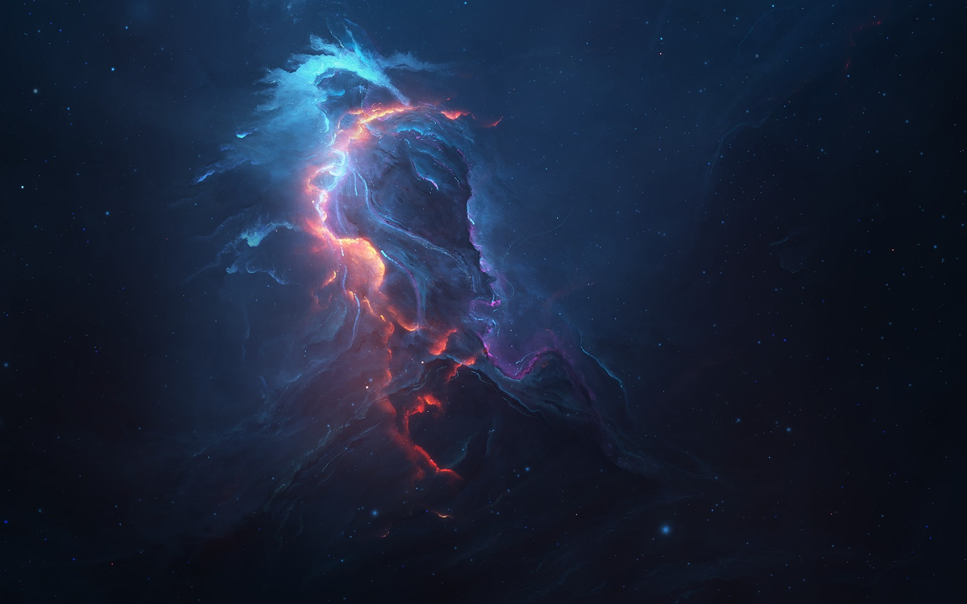 1080P, Starkiteckt, space, nebula, digital art, space art HD Wallpaper