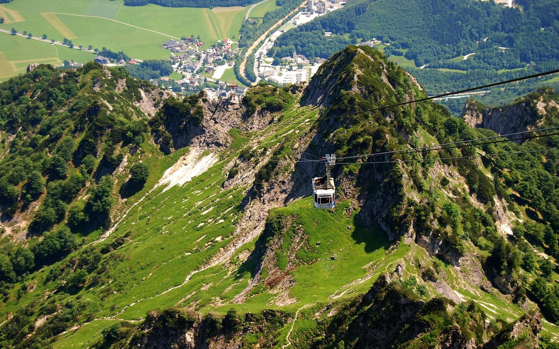 wires, nature and landscapes, cable, incredible, cable car, car, 1080P ...