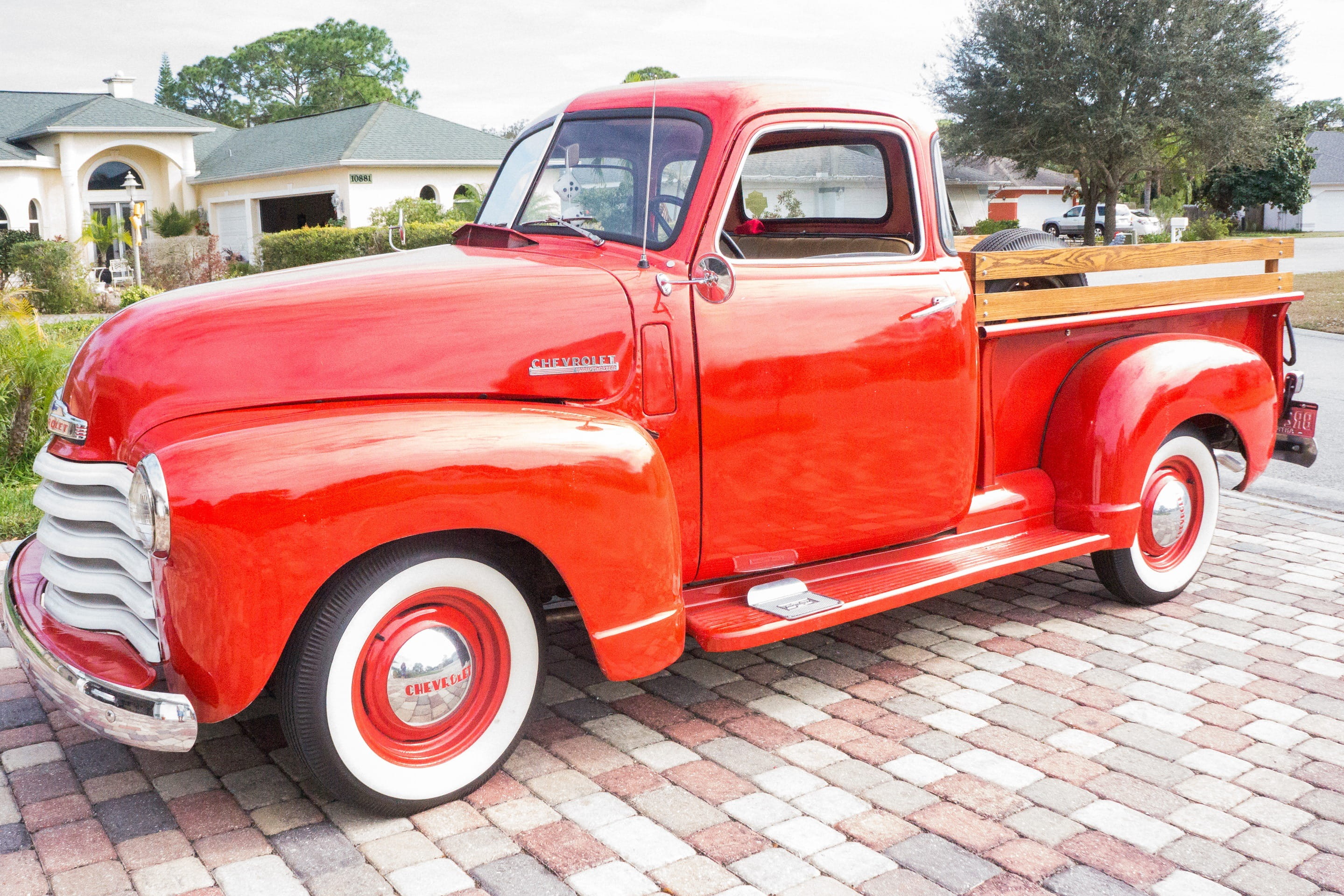 motor vehicle, antique, truck, retro styled, old-fashioned, day ...