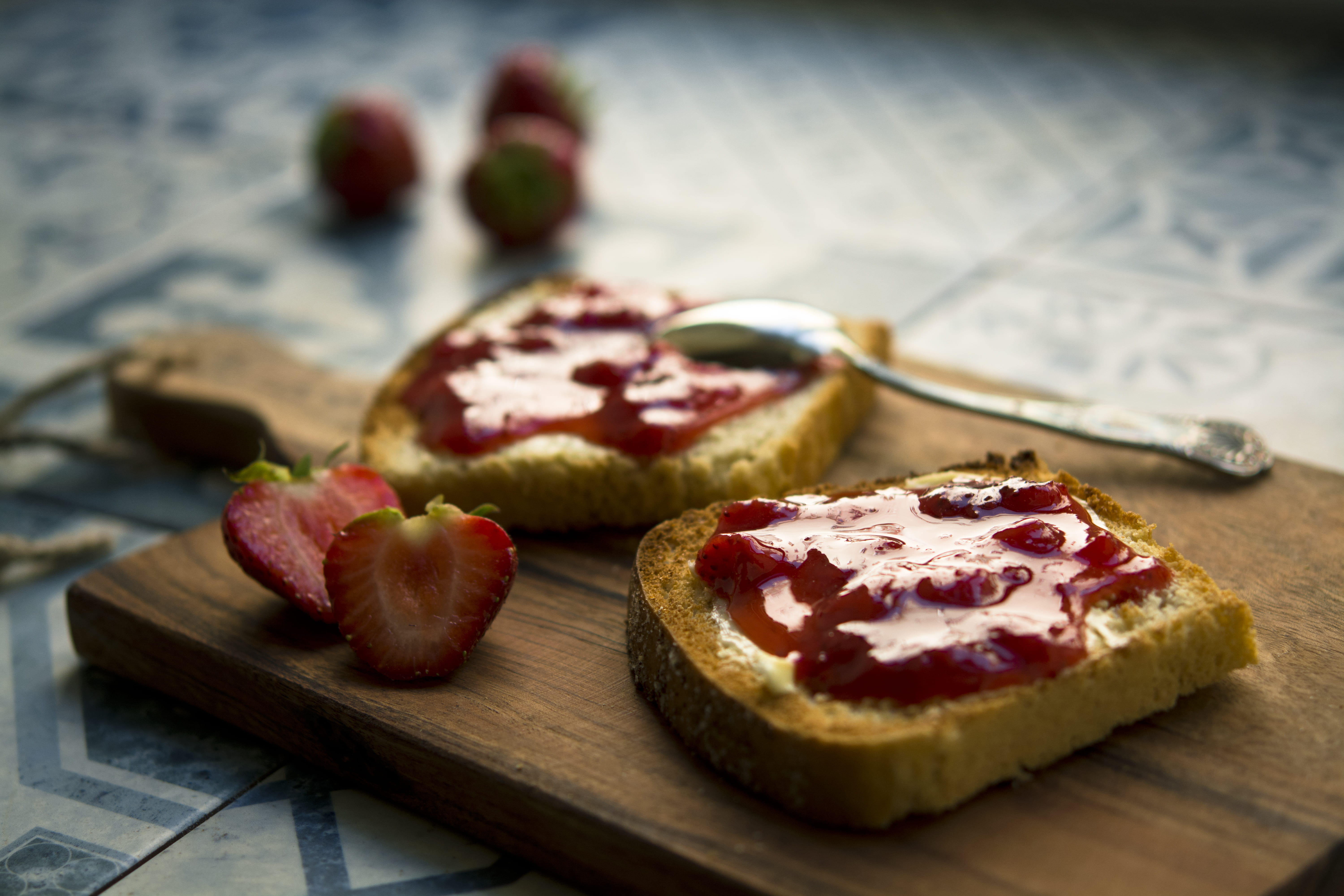 fruit, wellbeing, jam, wood - material, beside, still life, eating ...