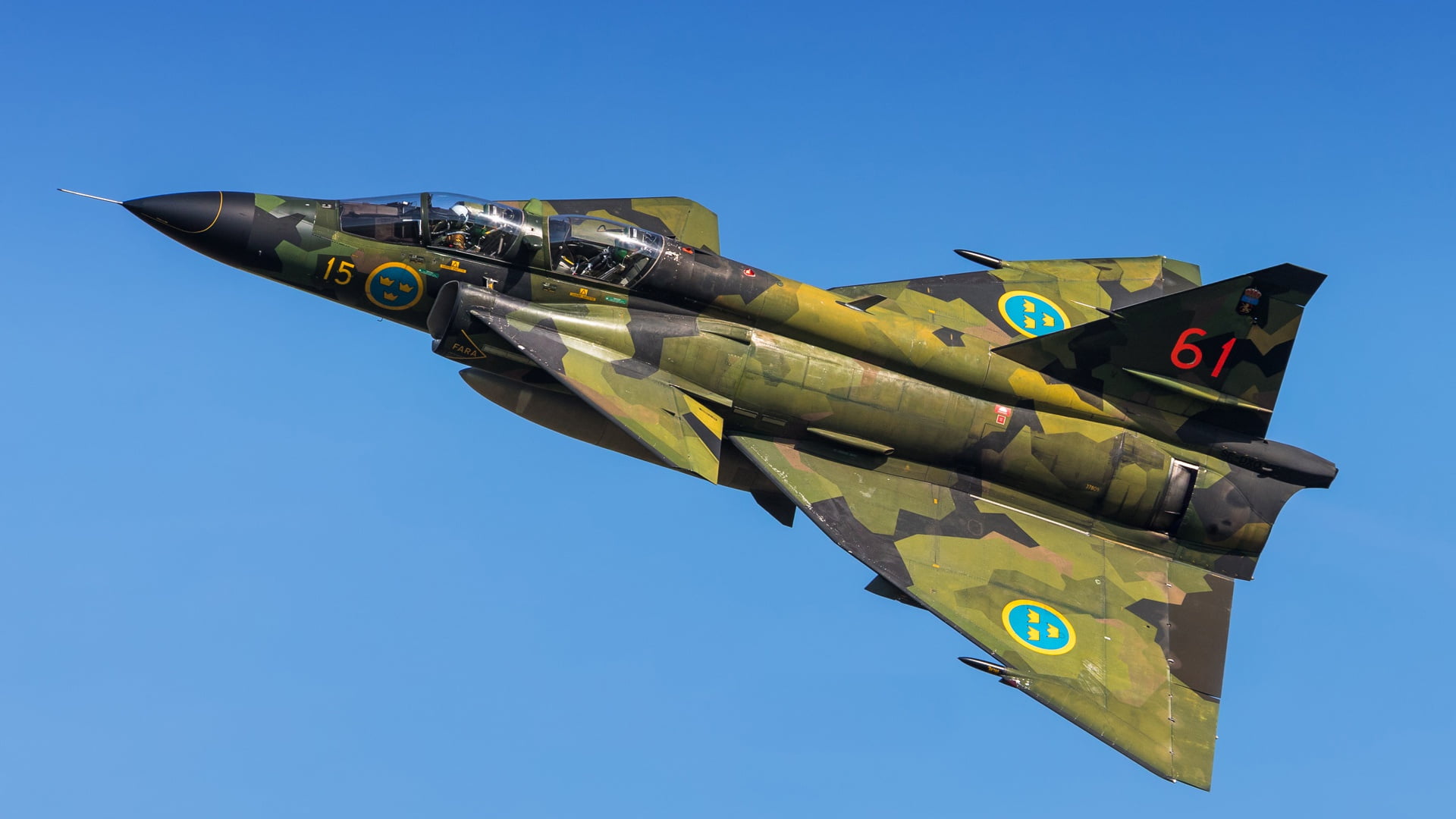 Fighter, Swedish air force, 1080P, Can 37 Viggen, You CAN HD Wallpaper