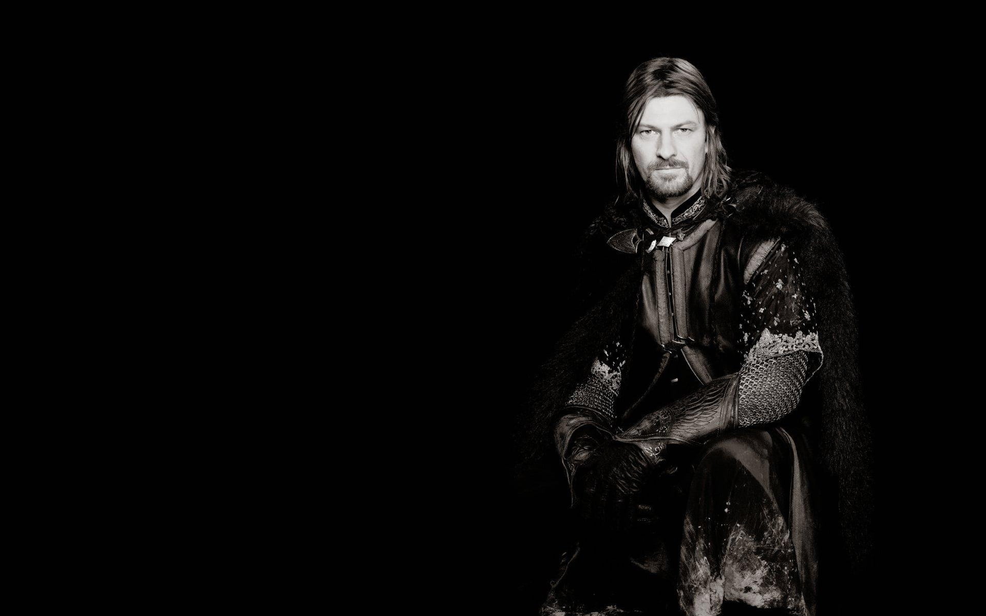 Sean Bean, character, real people, hairstyle, waist up, clothing, black ...